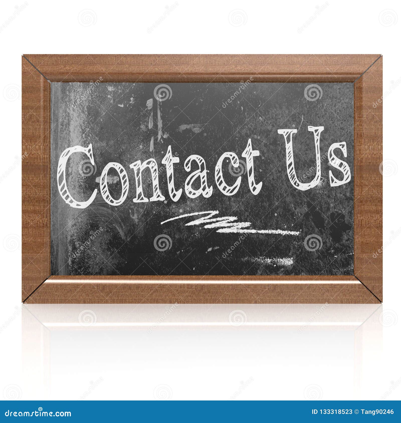 Contact Us Text Written on Blackboard Stock Image - Image of support ...