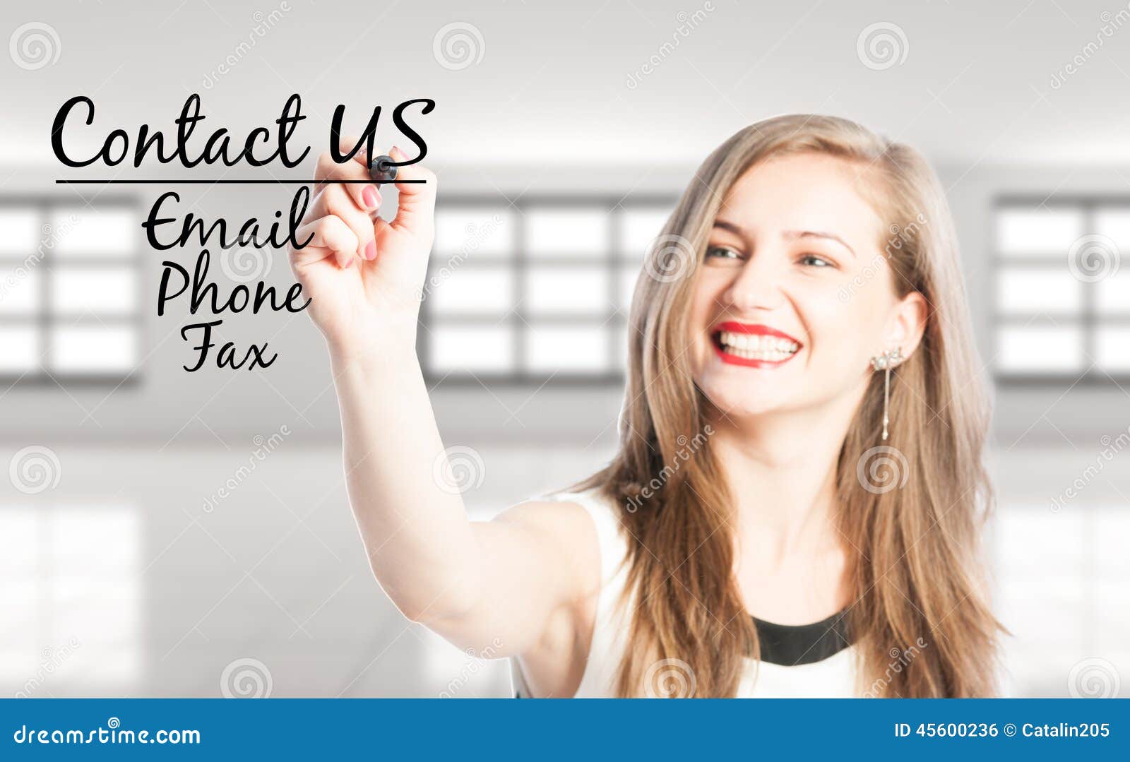 Contact Us Using Email, Phone or Fax Stock Photo - Image of page ...