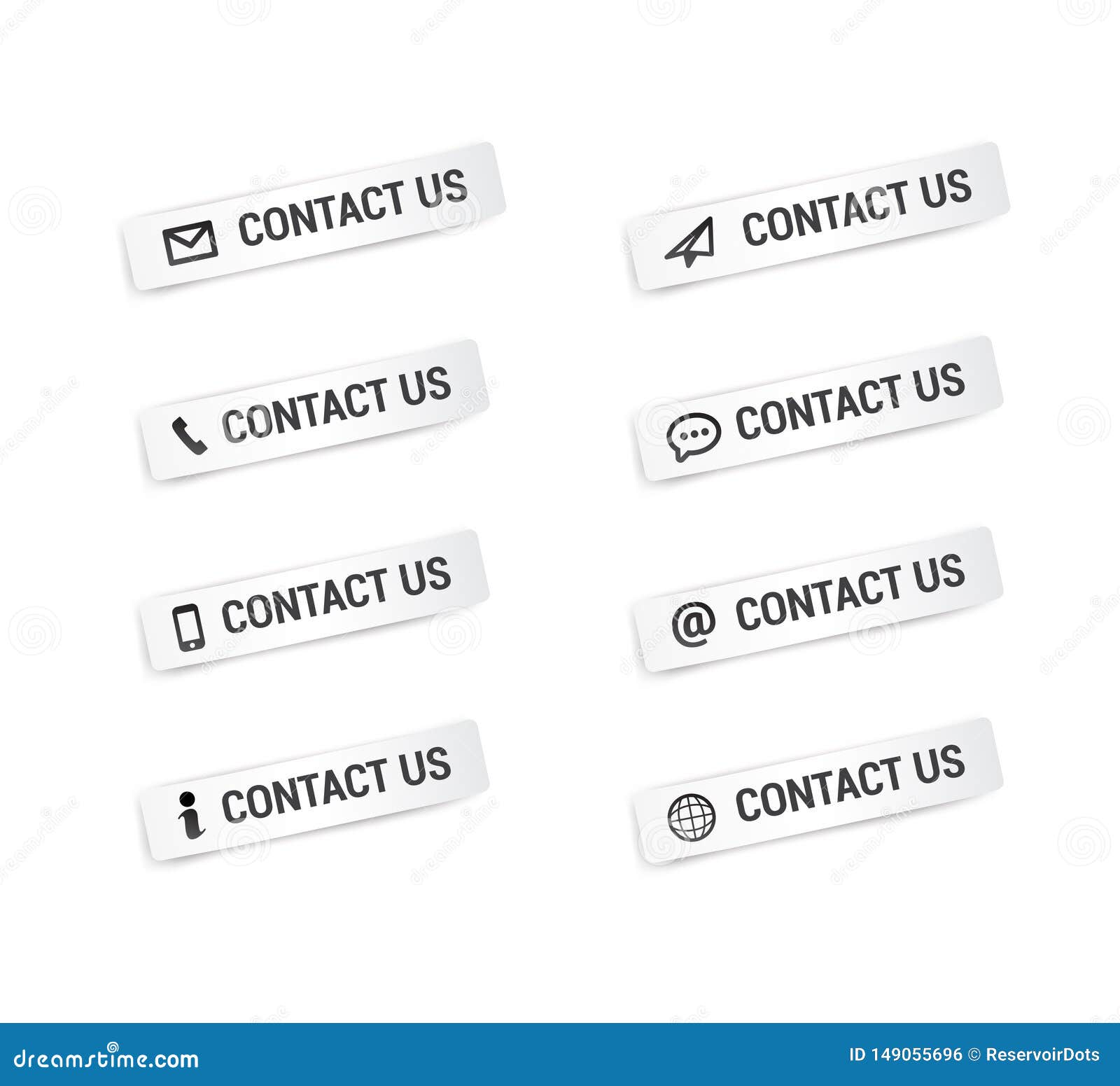 Contact Us Banners stock vector. Illustration of care - 149055696