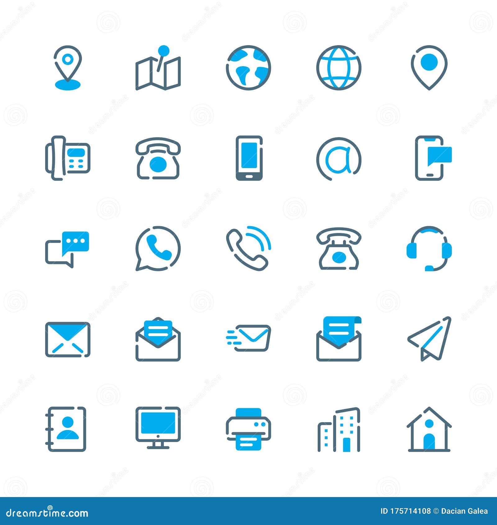 Communication Hub Line Icons Collection. Connect, Nerk, Hub, Junction ...