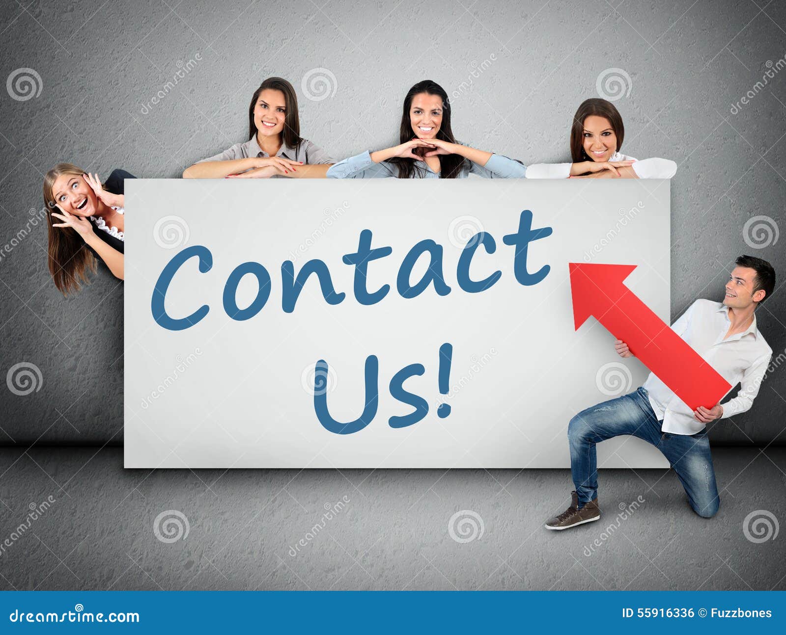 Contact us word on banner stock photo. Image of jeans - 55916336