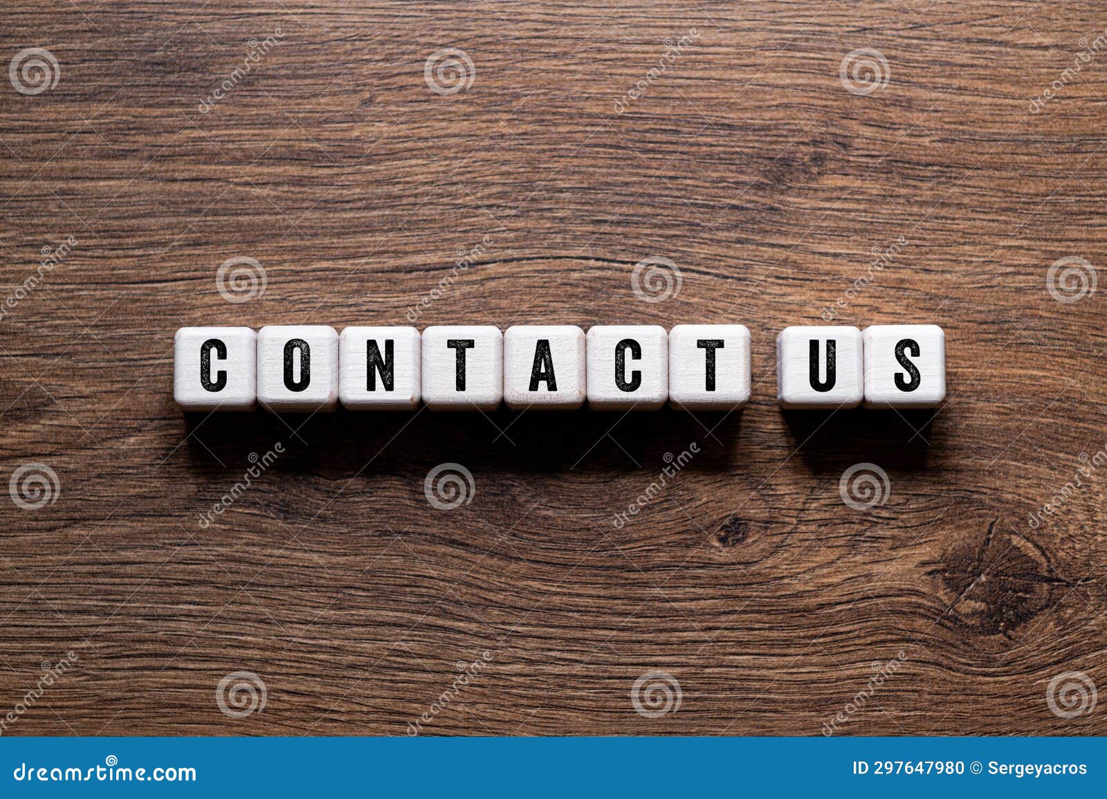 Contact Us - Word Concept on Building Blocks, Text Stock Photo - Image ...