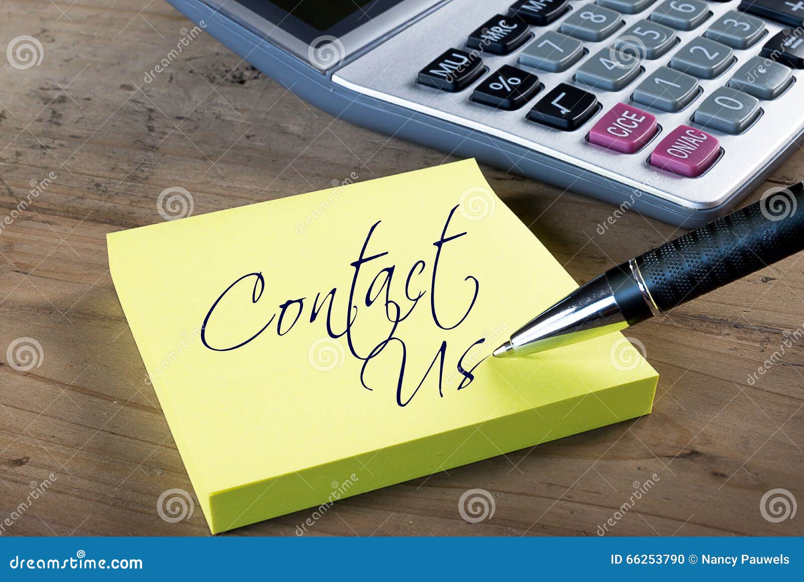 Contact us stock photo. Image of customer, calculator - 66253790