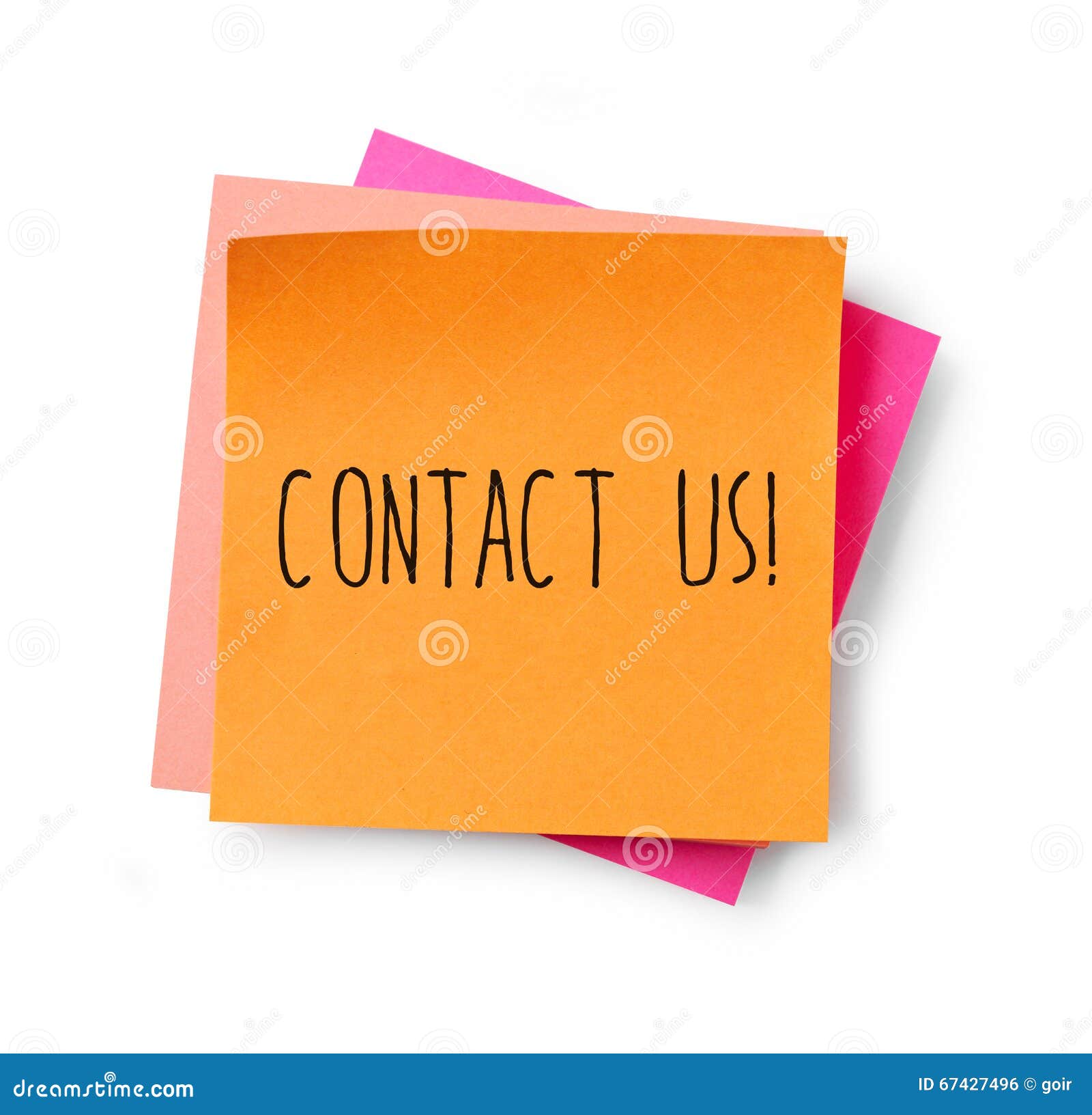 Contacte-nos nota adesiva foto de stock. Imagem de etiqueta - 67427496