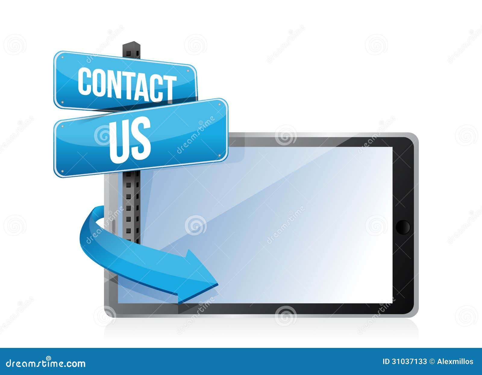 Contacte-nos Sinal E Tabuleta Ilustração Stock - Ilustração de papel ...