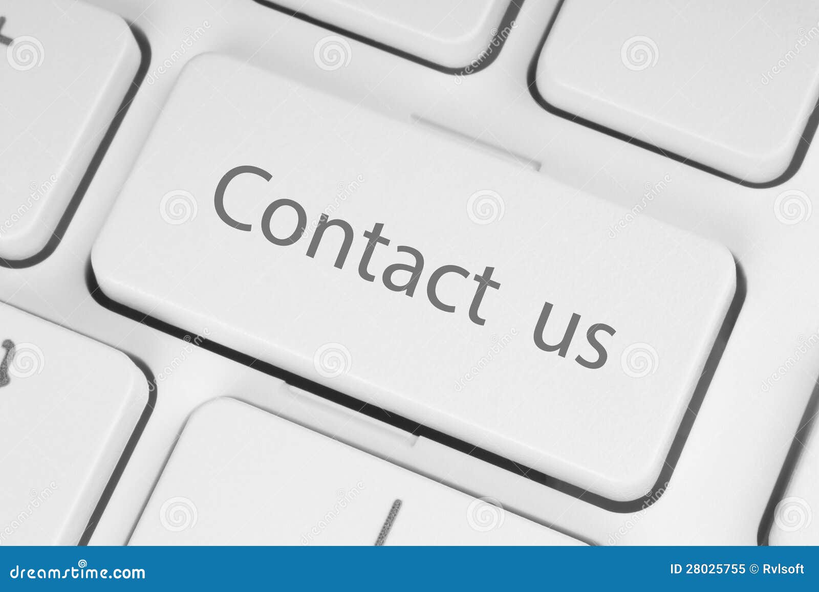 Contacteer Ons Toetsenbordknoop Stock Afbeelding - Image of invoeren, verbind: 28025755