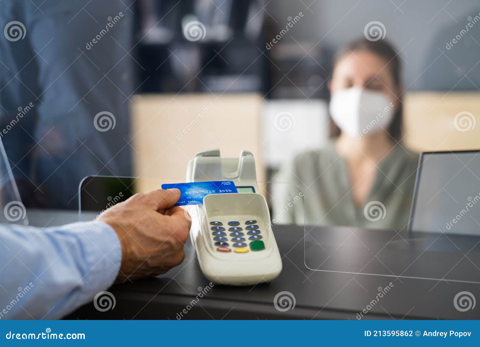 Contactless Hotel Reception Payment Stock Photo - Image of handing ...
