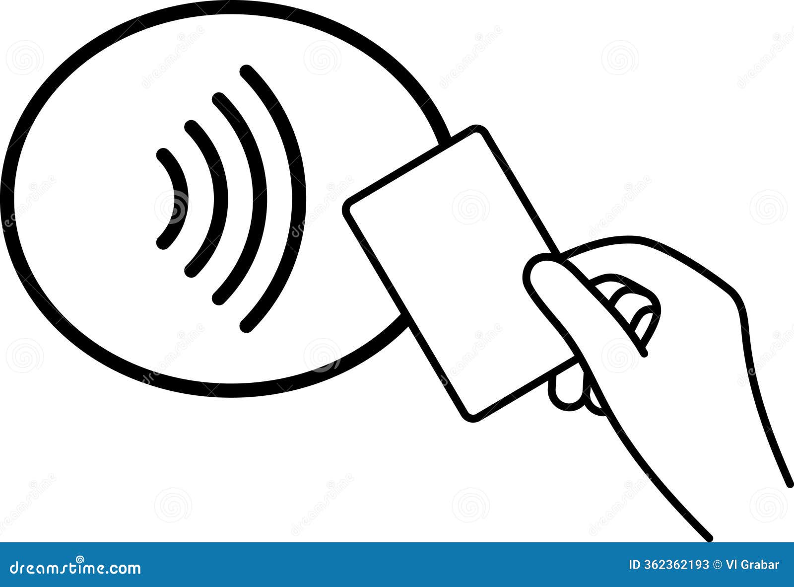 Contactless NFC Wireless Pay Sign. Nfc Payment Vector Illustration ...
