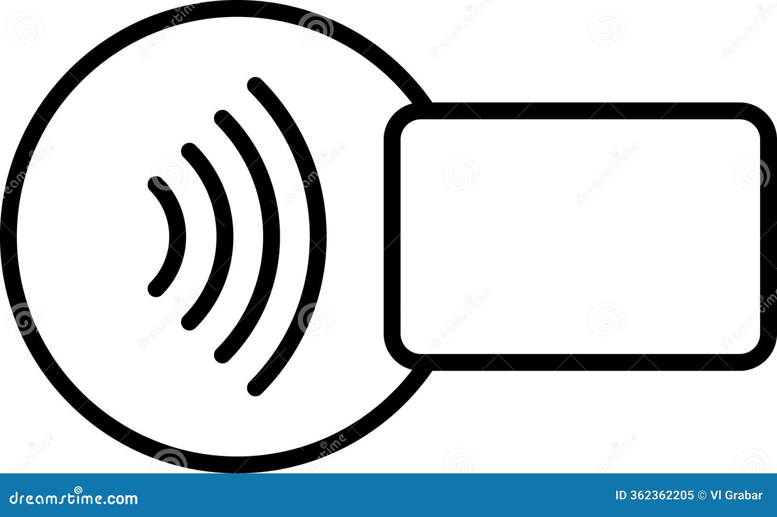 Contactless NFC Wireless Pay Sign. Nfc Payment Vector Illustration ...