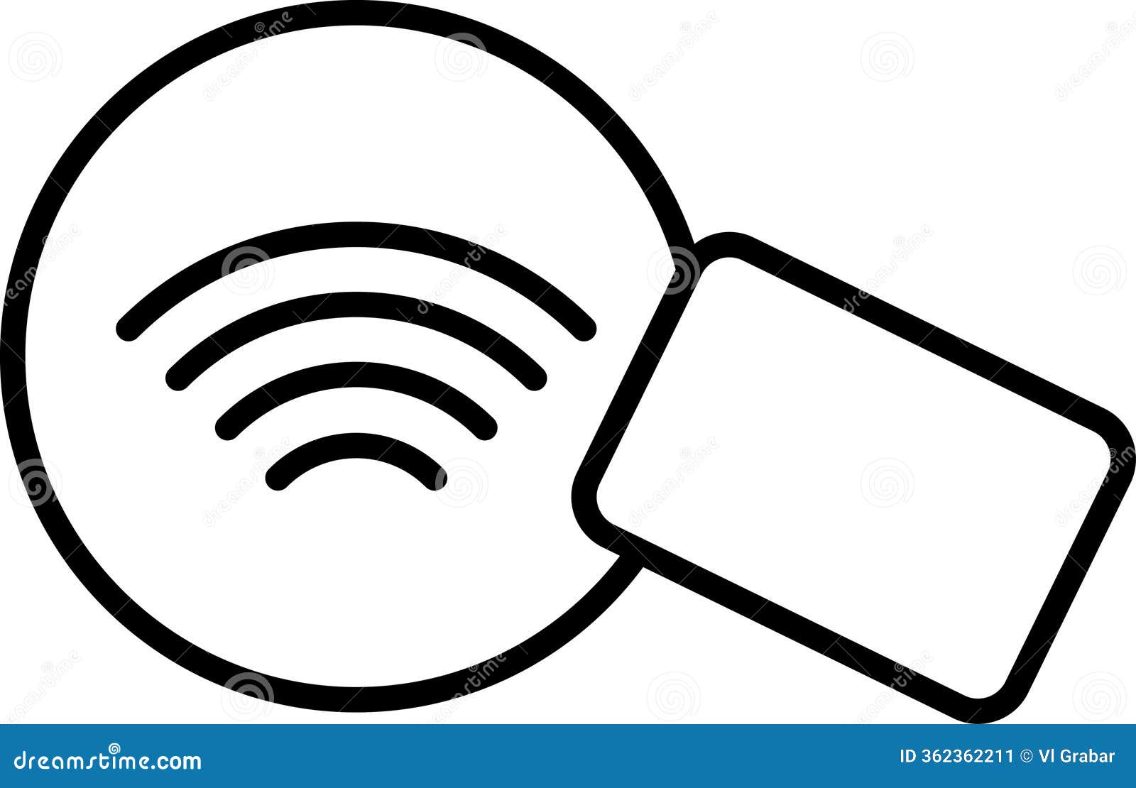 Contactless NFC Wireless Pay Sign. Nfc Payment Vector Illustration ...