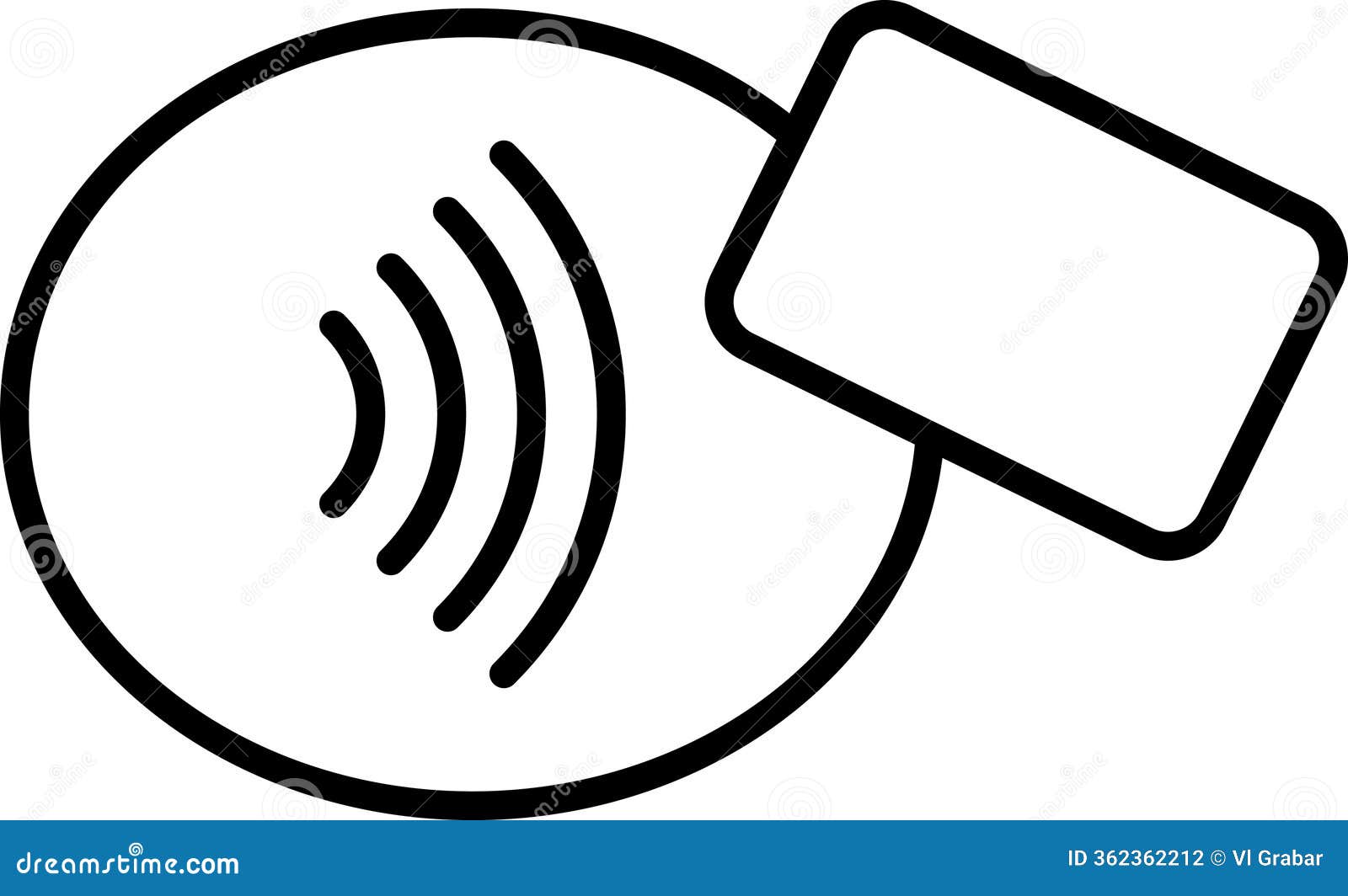 Contactless NFC Wireless Pay Sign. Nfc Payment Vector Illustration ...