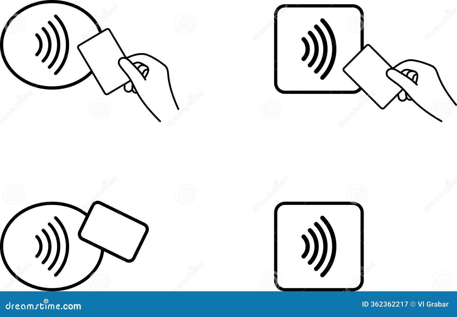 Contactless NFC Wireless Pay Sign. Nfc Payment Vector Illustration ...