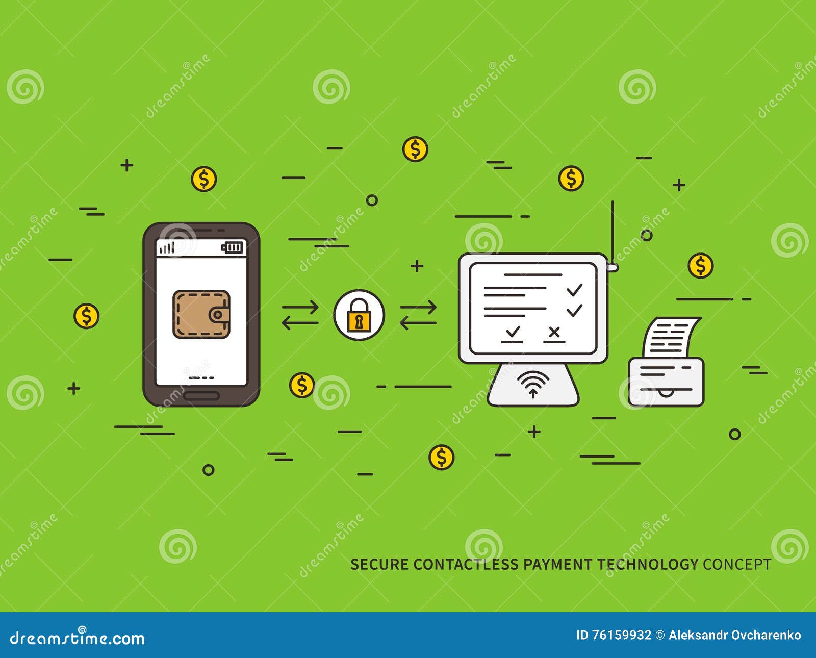 Cashier Contactless Payment Using Qr Code. Cashier Counter Wearing ...