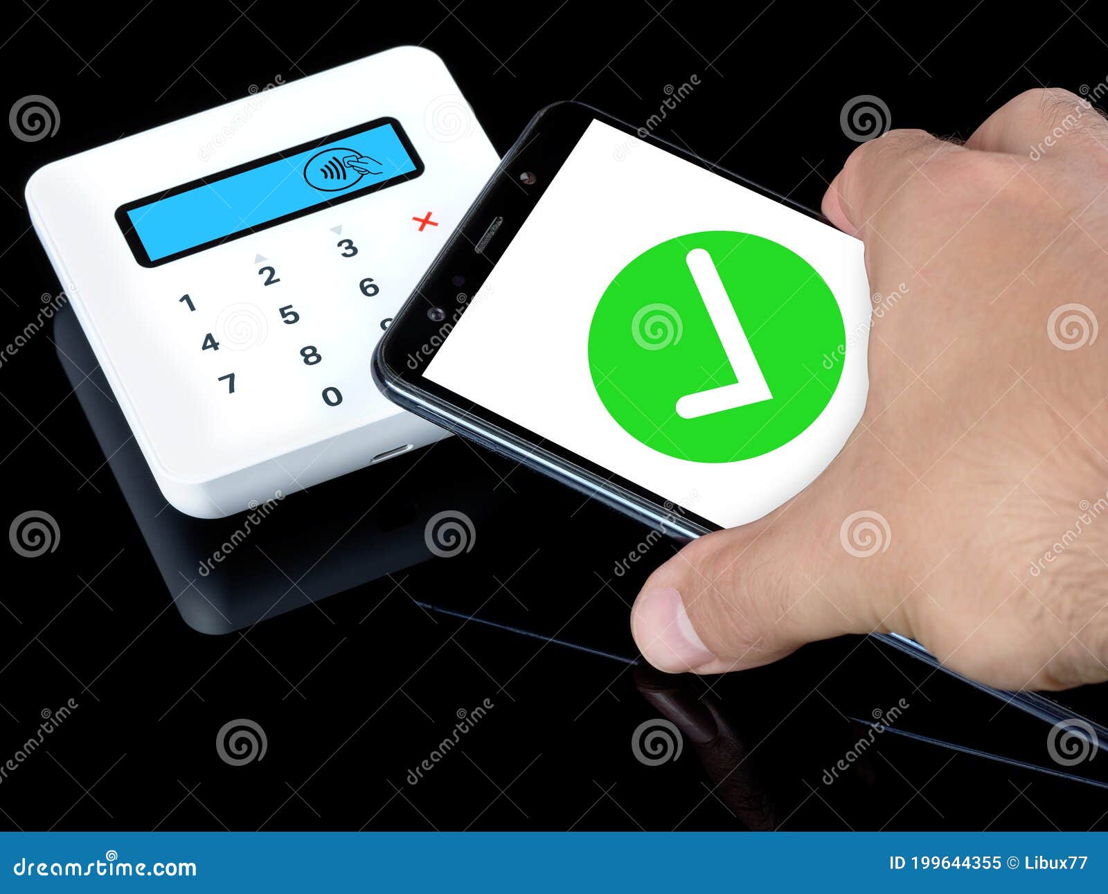 Contactless Payment by Phone or Mobile Gone Succesful Payment Editorial ...
