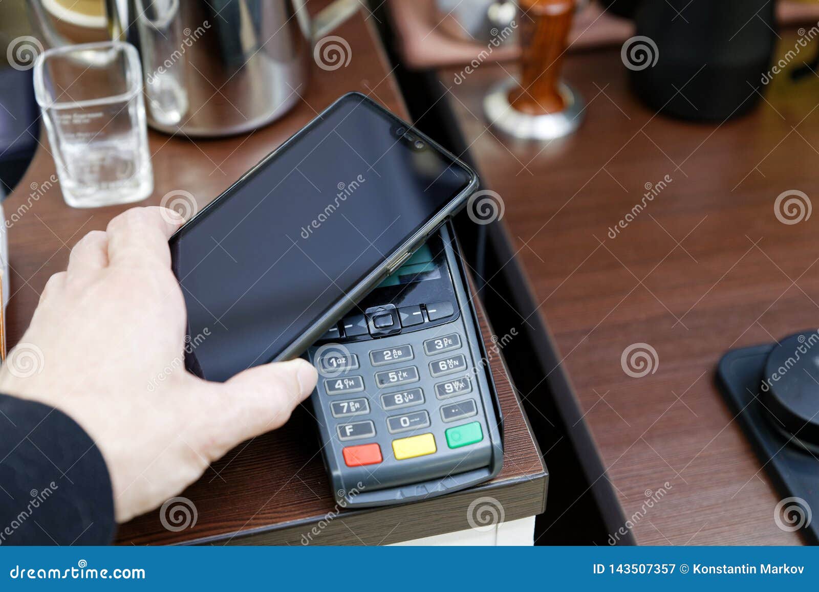 Contactless Payment by Phone with NFC Technology Stock Image - Image of ...