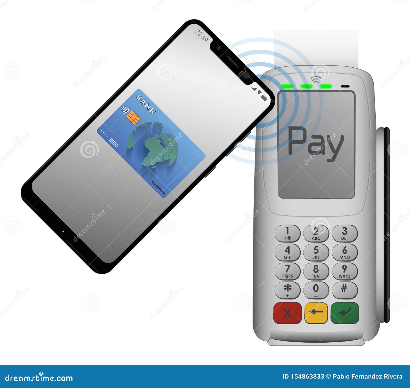 Contactless Payment Credit Card And Hand Vector Logo. NFC Contactless ...