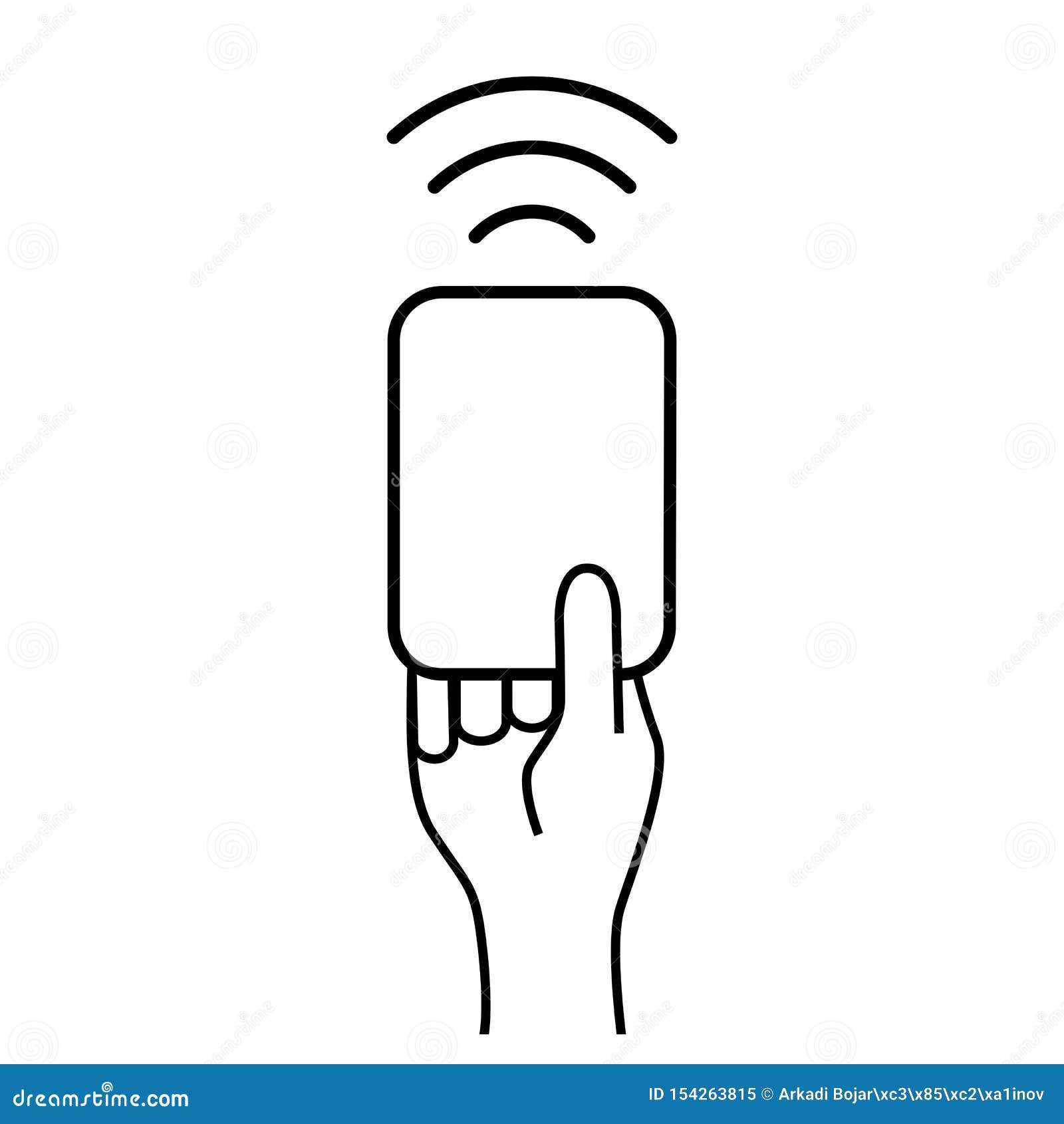 Contactless Card Payment Vector Icon Stock Vector - Illustration of ...