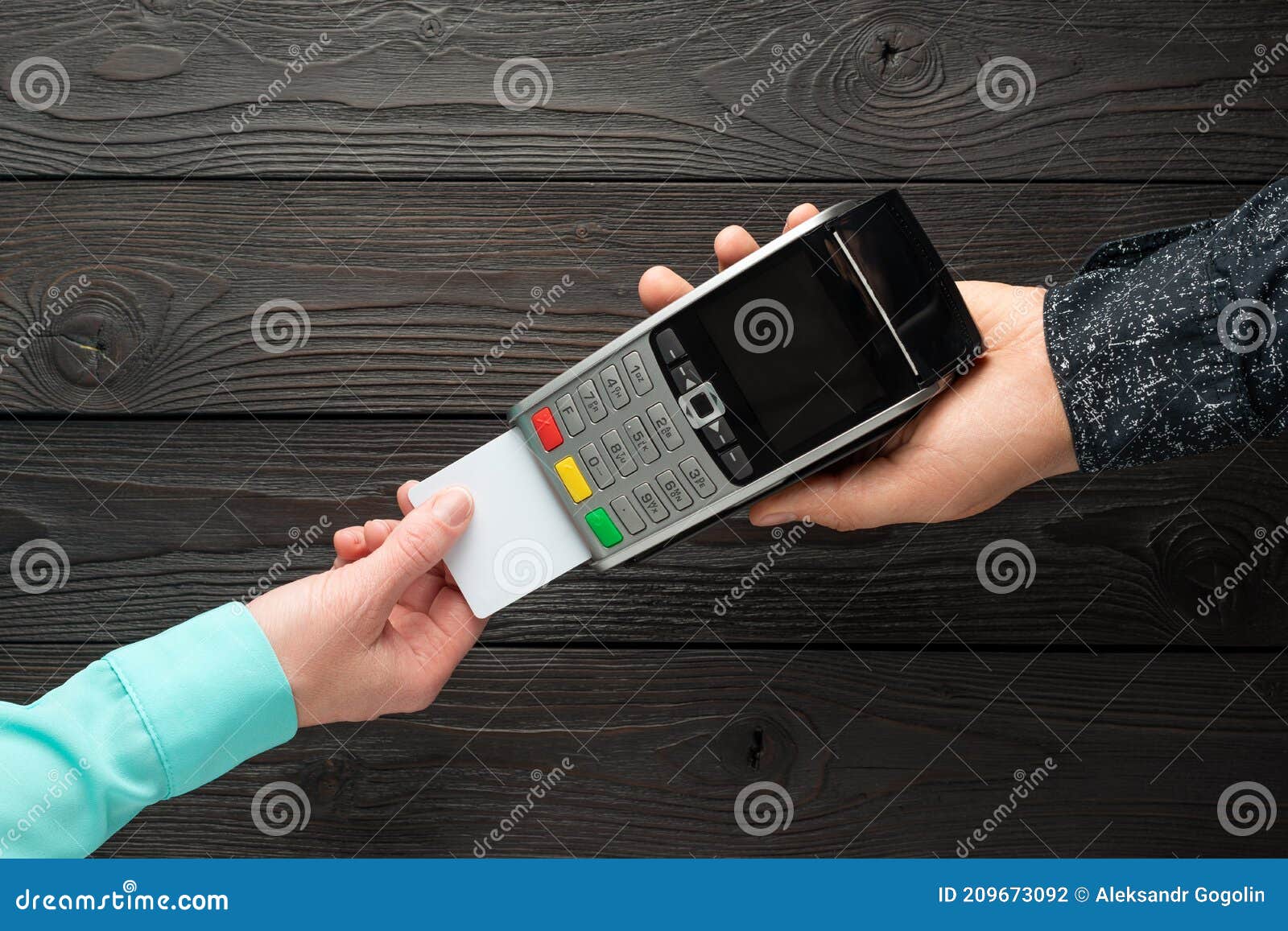 Contactless Payment Via Pos Terminal Stock Photo - Image of merchant ...