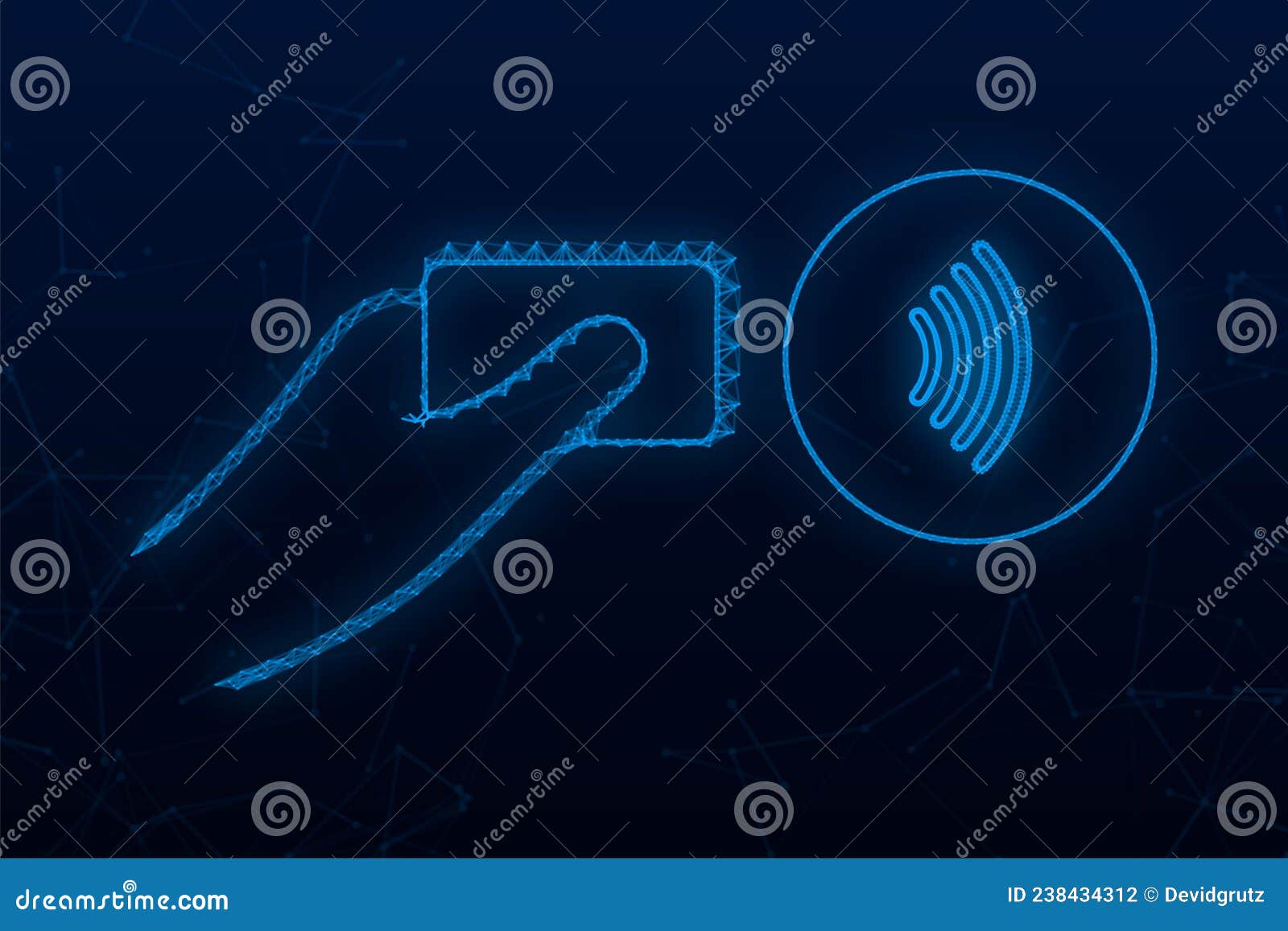 Contactless Wireless Pay Sign Logo. NFC Technology Stock Vector ...