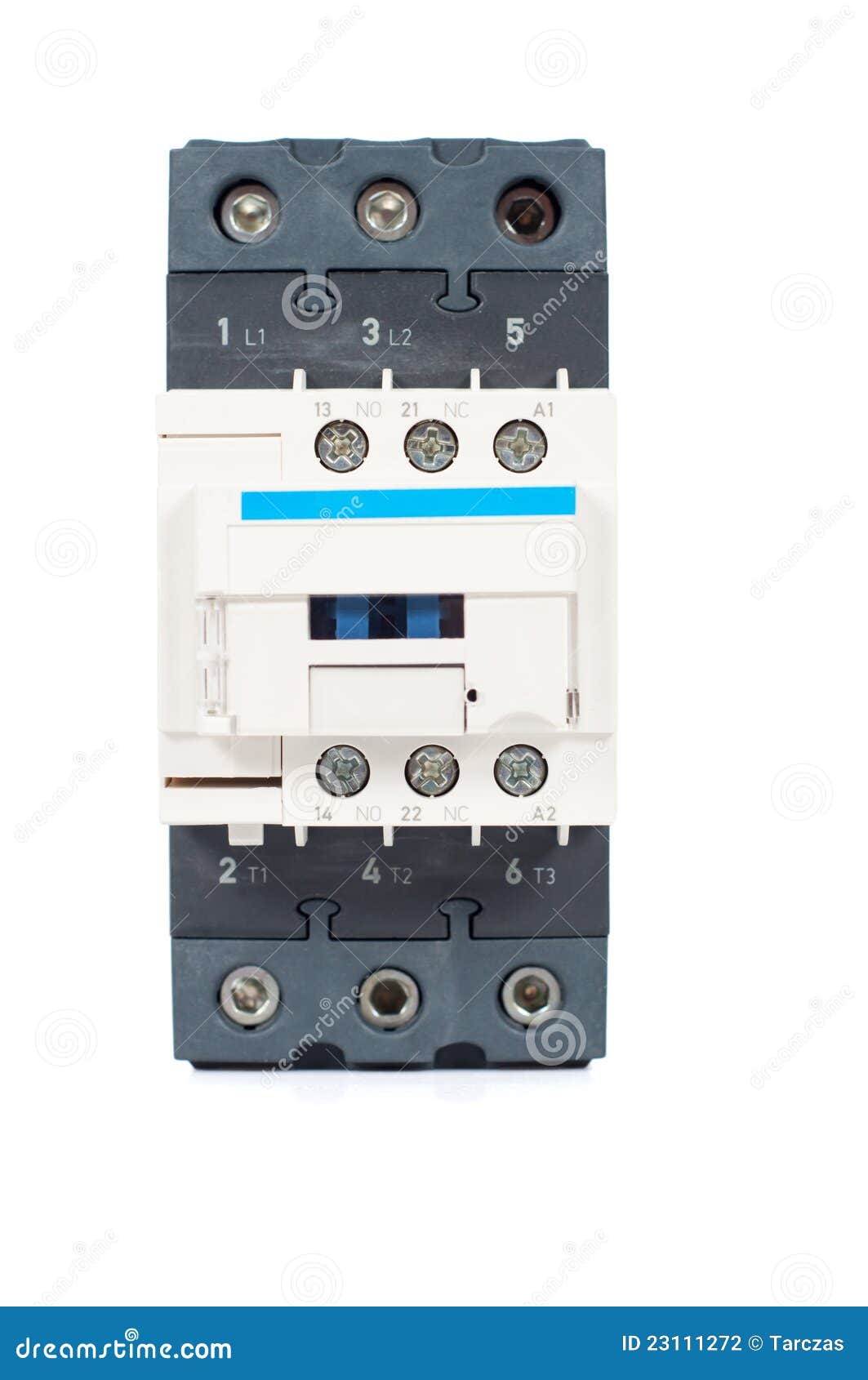 Contactor Isolated on White Background Stock Photo - Image of control ...
