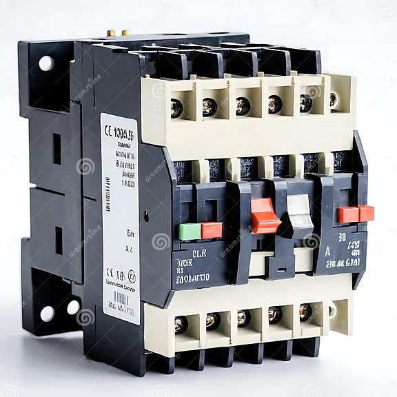 Contactor on a White Background Stock Image - Image of machine ...