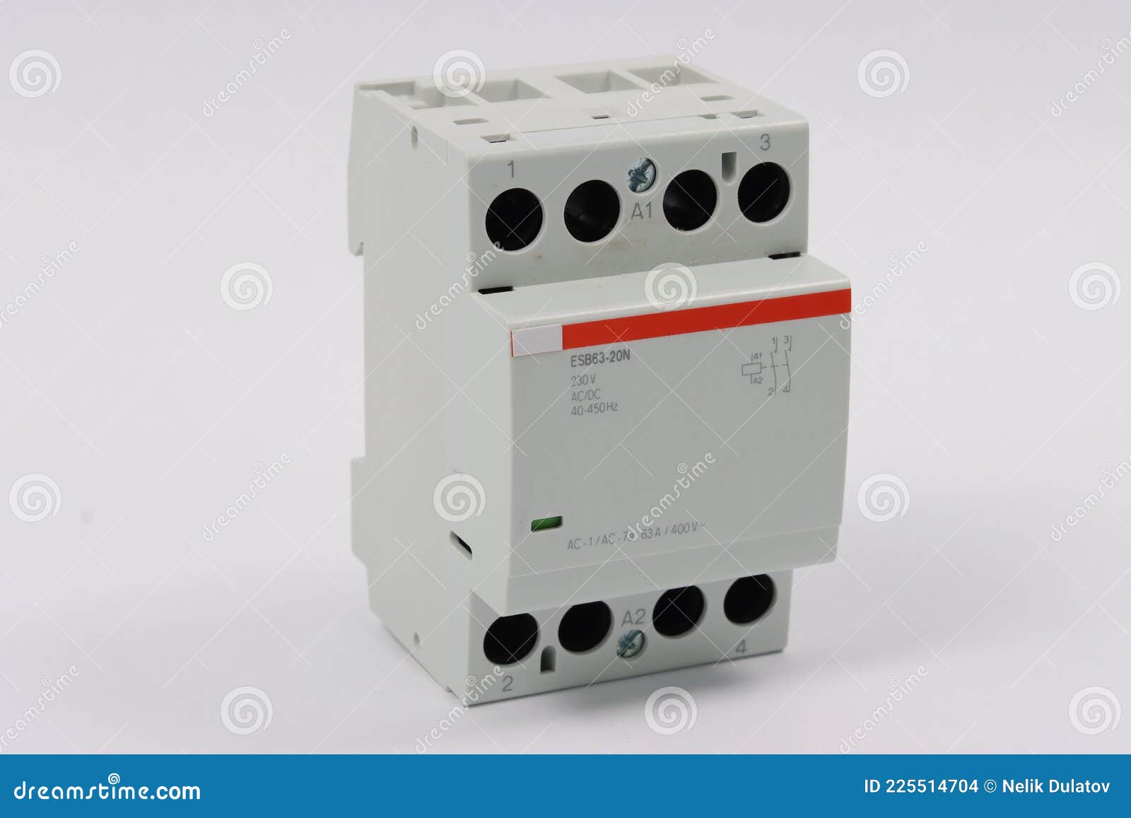 Two Power Contactors And Two Circuit Breakers In The Electrical Cabinet ...