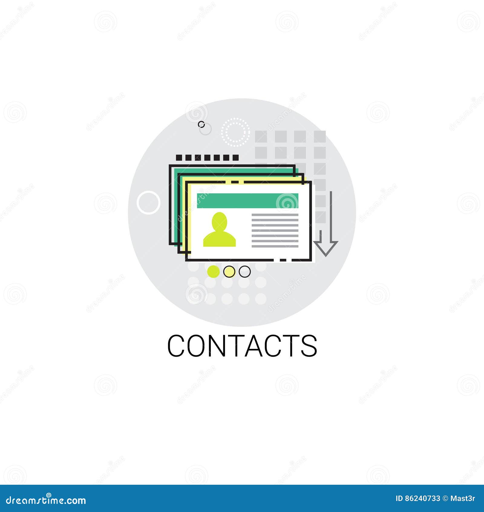 Contacts Business Visiting Corporate Card Icon Stock Vector ...