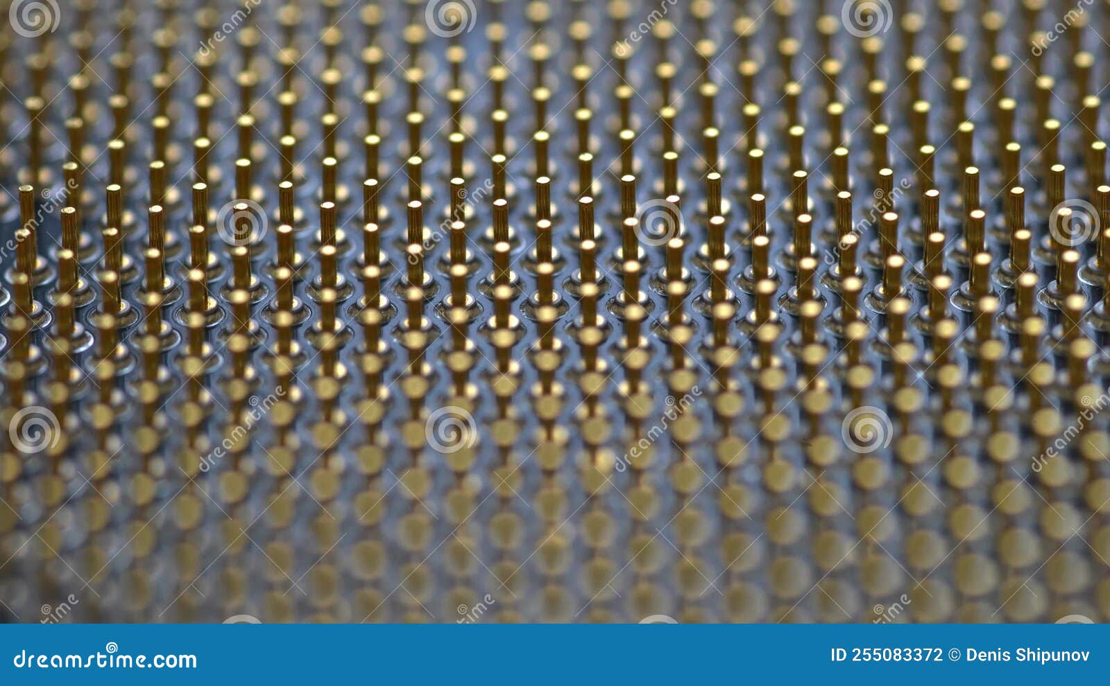 Contacts of a Computer Processor Close-up Rotating in a Circle. Stock ...