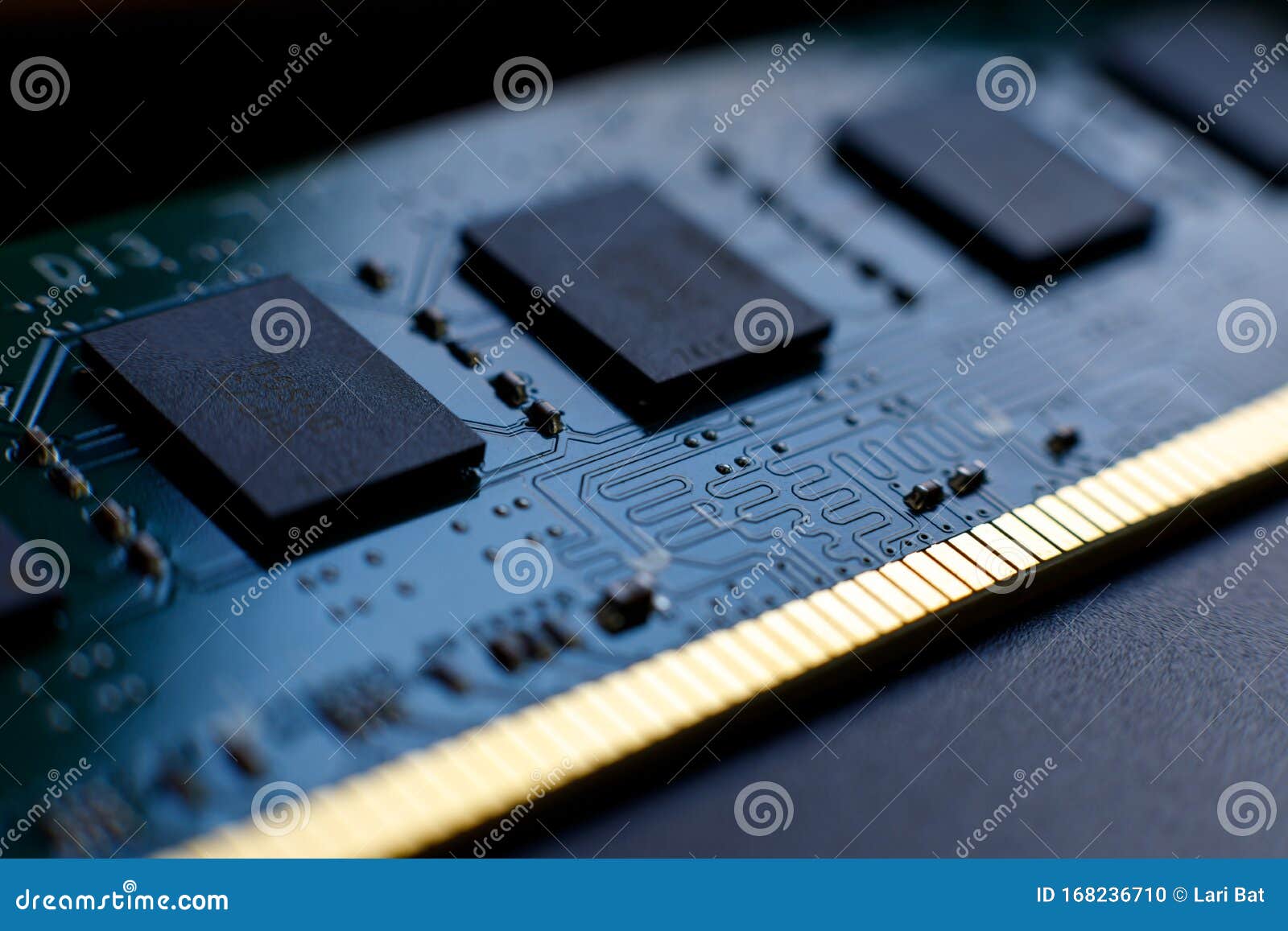 Contacts, Connecting Tracks and Microchips of a Computer RAM Random ... Contacts, Connecting Tracks and Microchips of a Computer RAM Random ...
