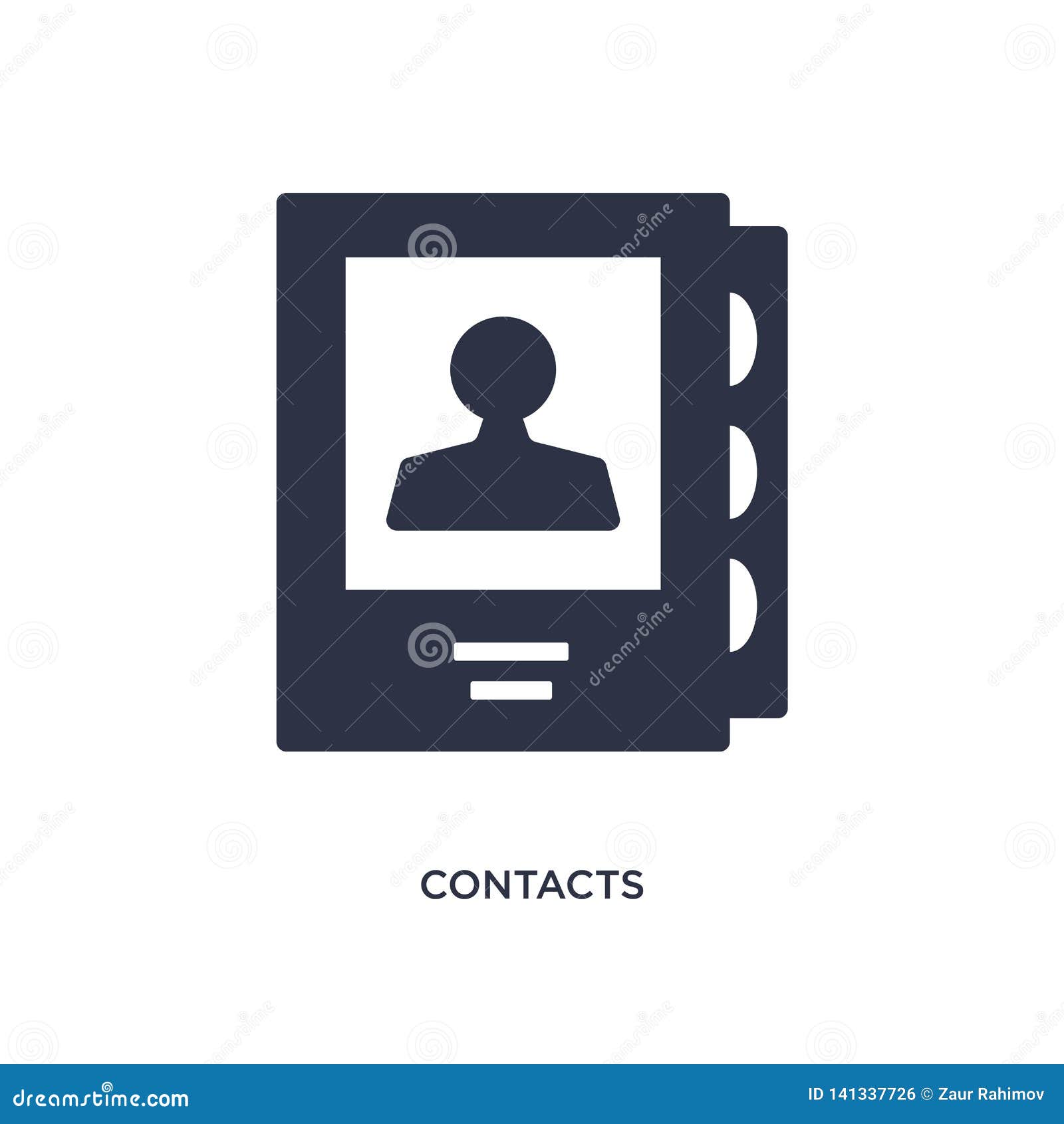 Contacts Icon Set. Collection Social Media Or Communication Symbols ...