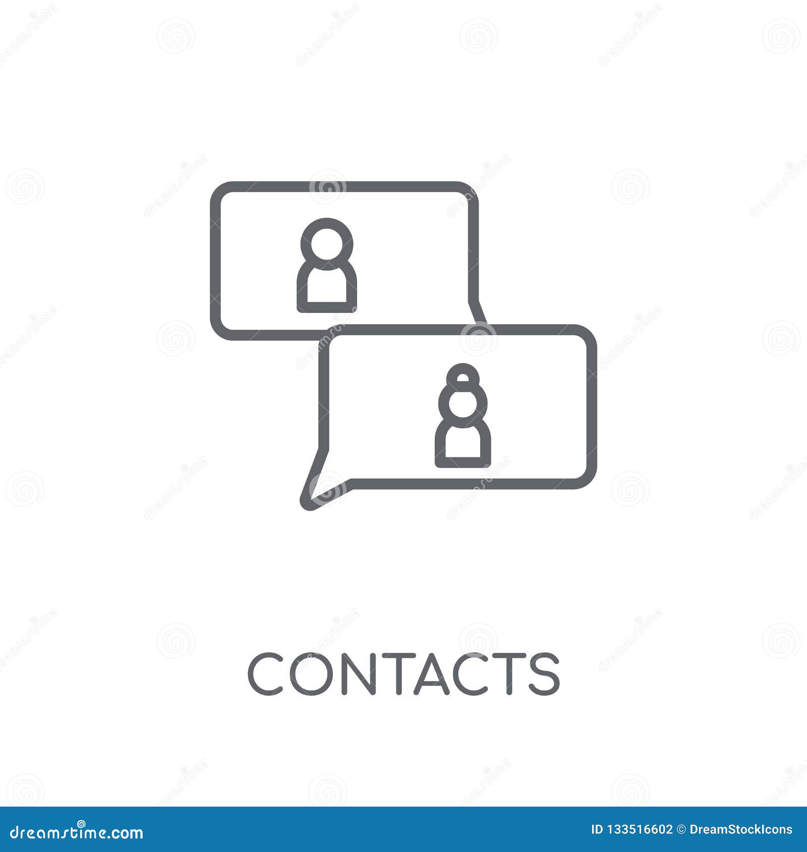 Contacts Linear Icon. Modern Outline Contacts Logo Concept on Wh Stock ...