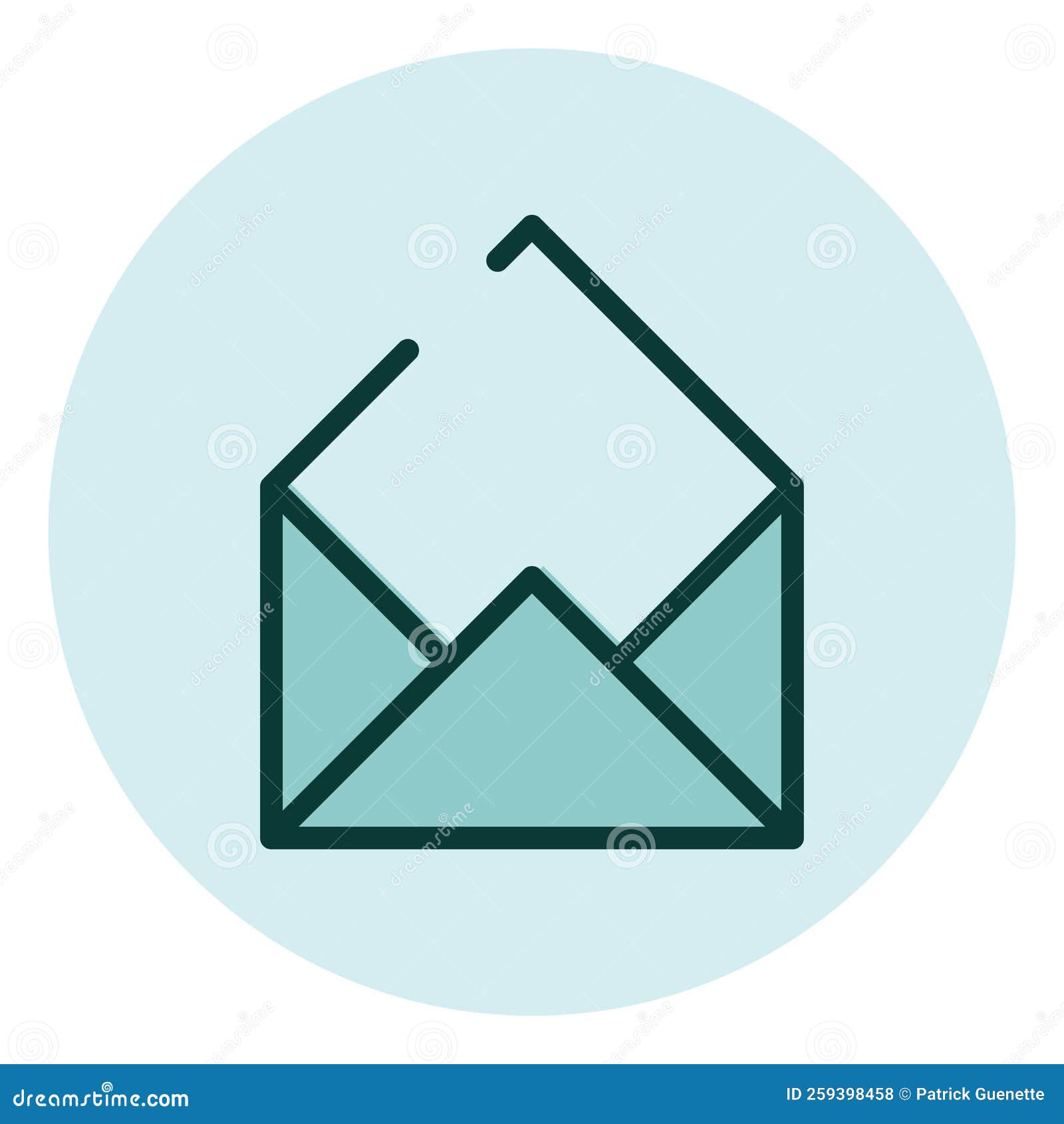 Contacts mail, icon stock vector. Illustration of letter - 259398458