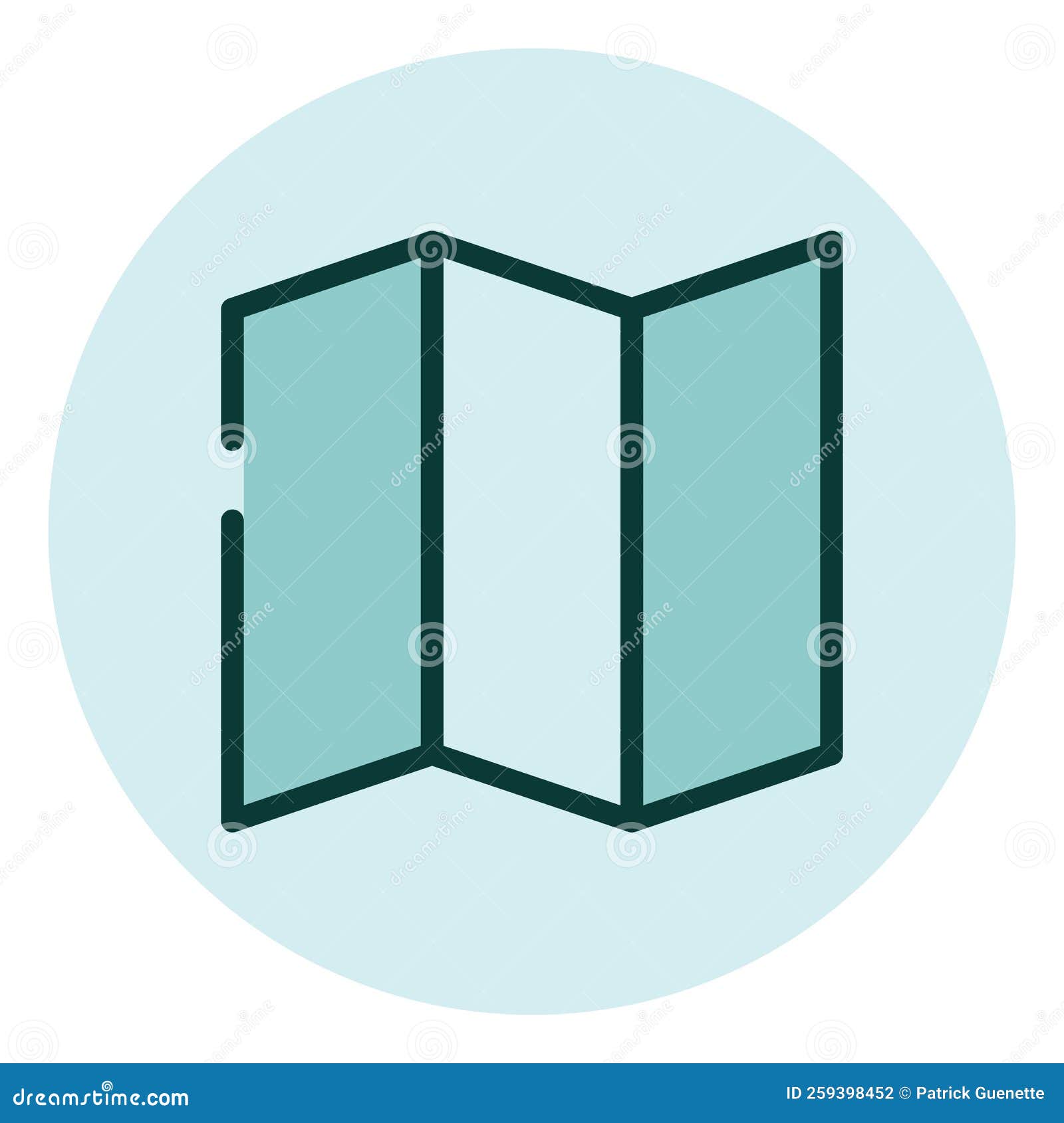 Contacts map card, icon stock vector. Illustration of website - 259398452