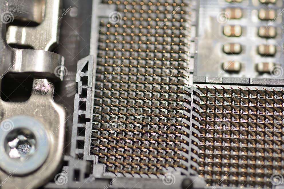Contacts of a Nest of a Socket of the Processor on the Computer ...