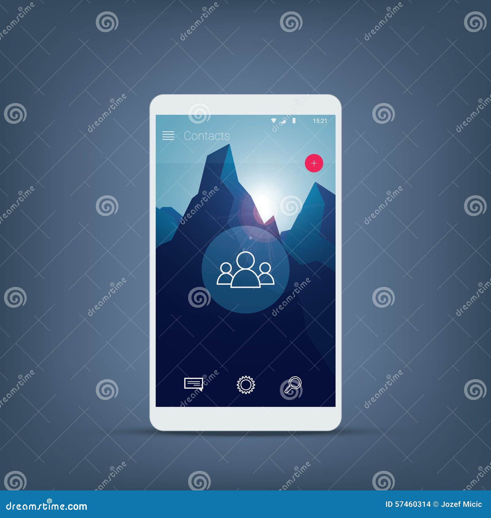 Contacts Screen Smartphone Application. Modern App Stock Vector ...