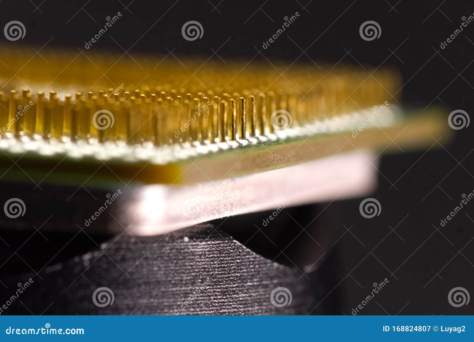 Contacts on the Surface of Central Processor. Elements of Electr Stock ...