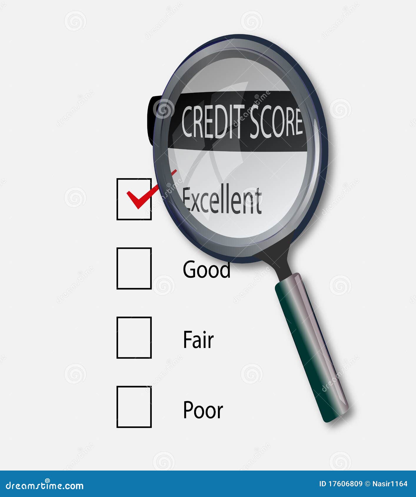 Contagem De Crédito Excelente Ilustração Stock - Ilustração de ...