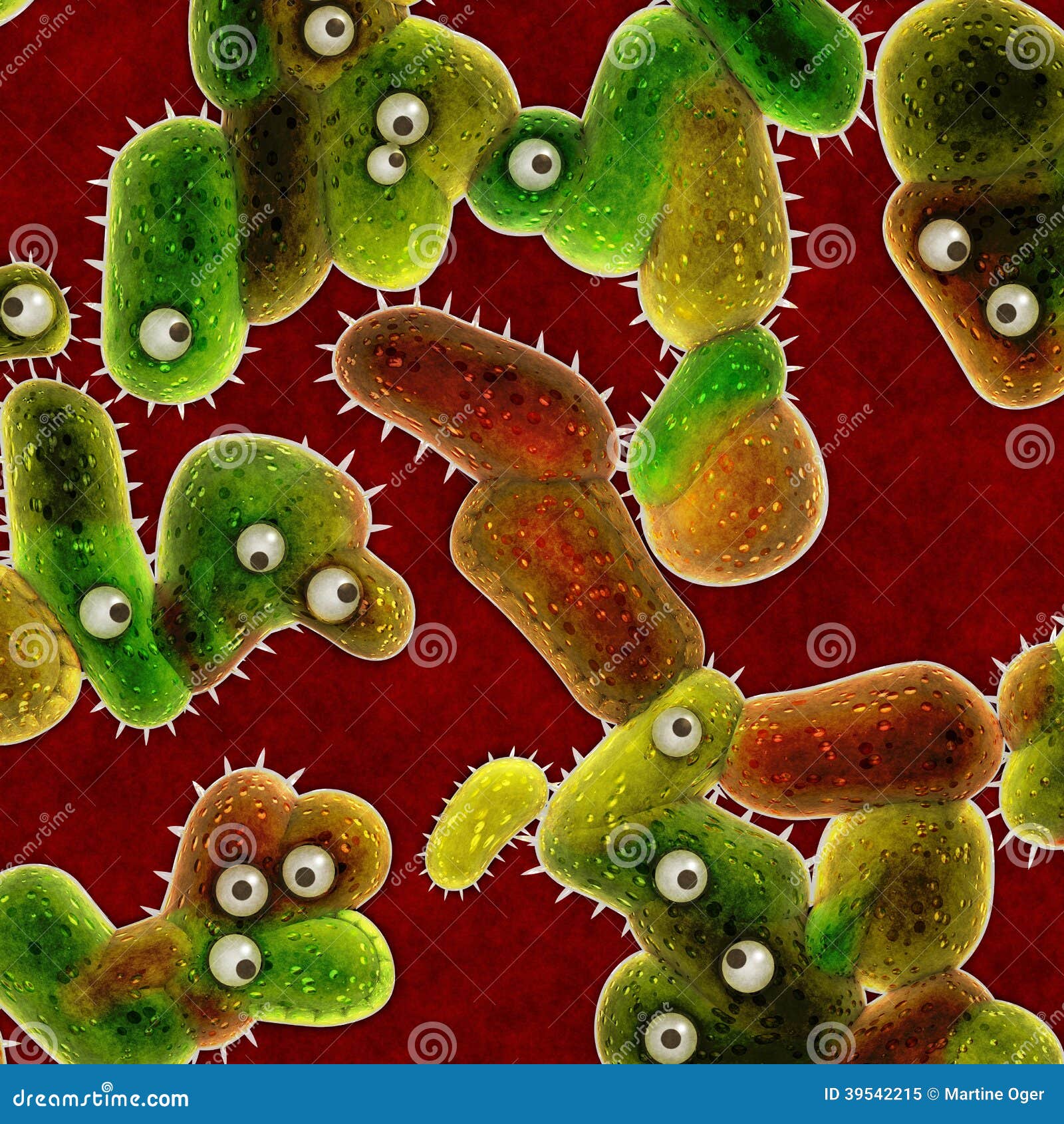 Germs and Viruses Illustration. Stock Illustration - Illustration of ...