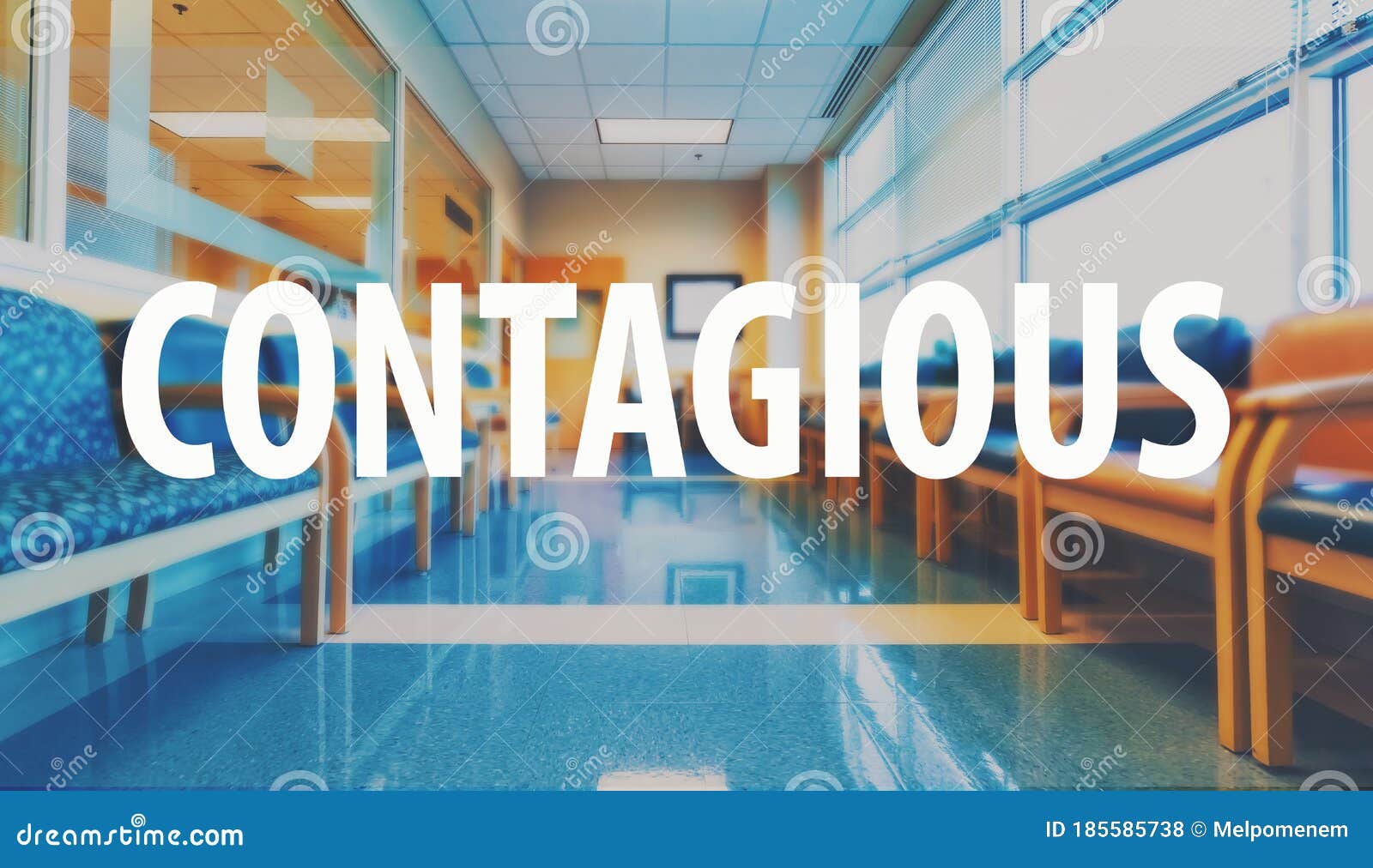Contagious Theme with a Medical Waiting Room Background Stock ...