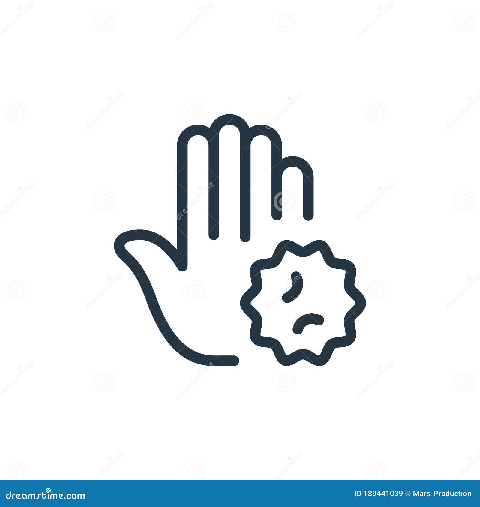 Contagious Vector Icon Isolated on White Background. Outline, Thin Line ...