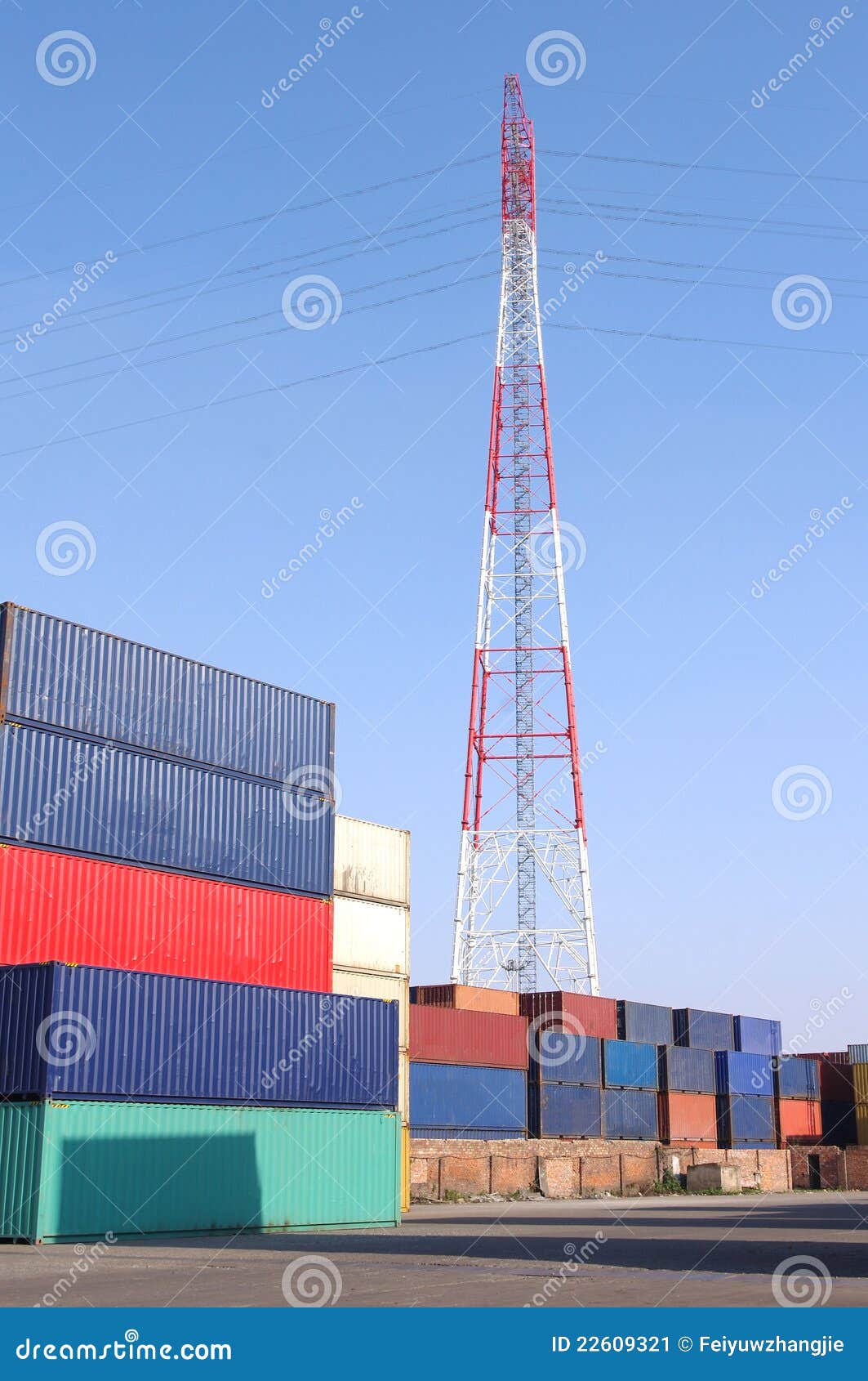 Container stock image. Image of jetty, export, delivery - 22609321