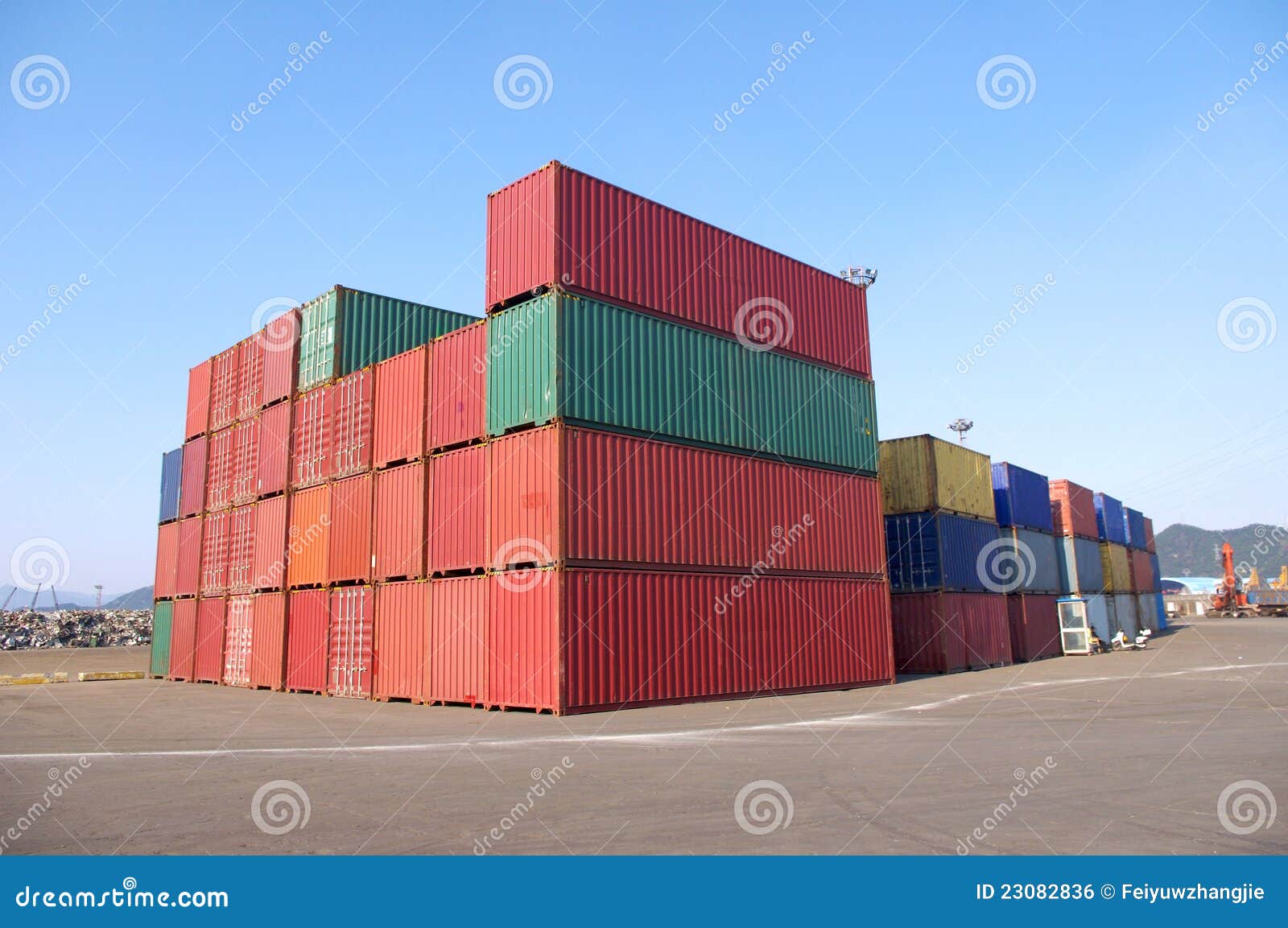 Container stock photo. Image of pier, docks, goods, international ...