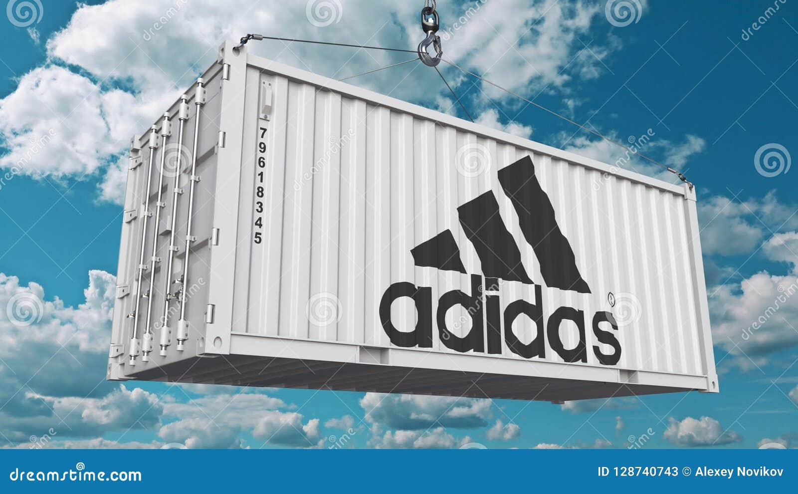 Container with Adidas Logo. Editorial 3D Rendering Editorial Stock ...