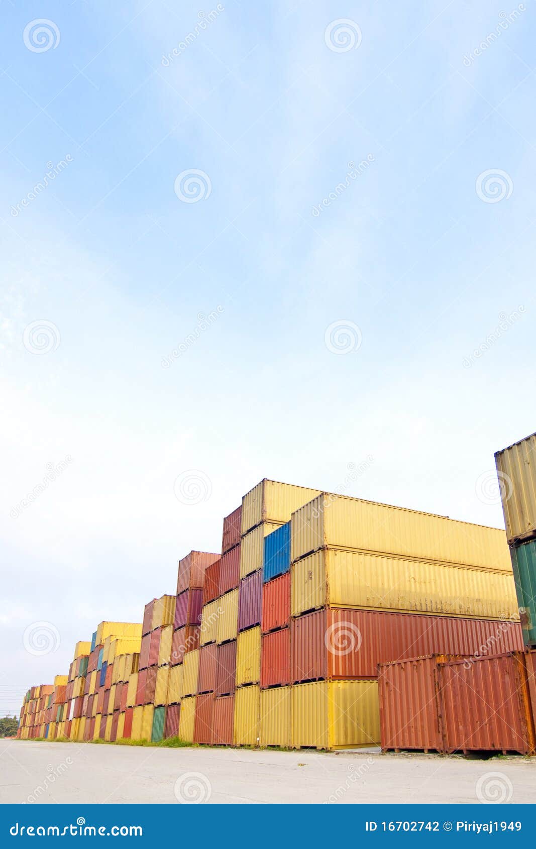 Container area stock photo. Image of industry, leave - 16702742