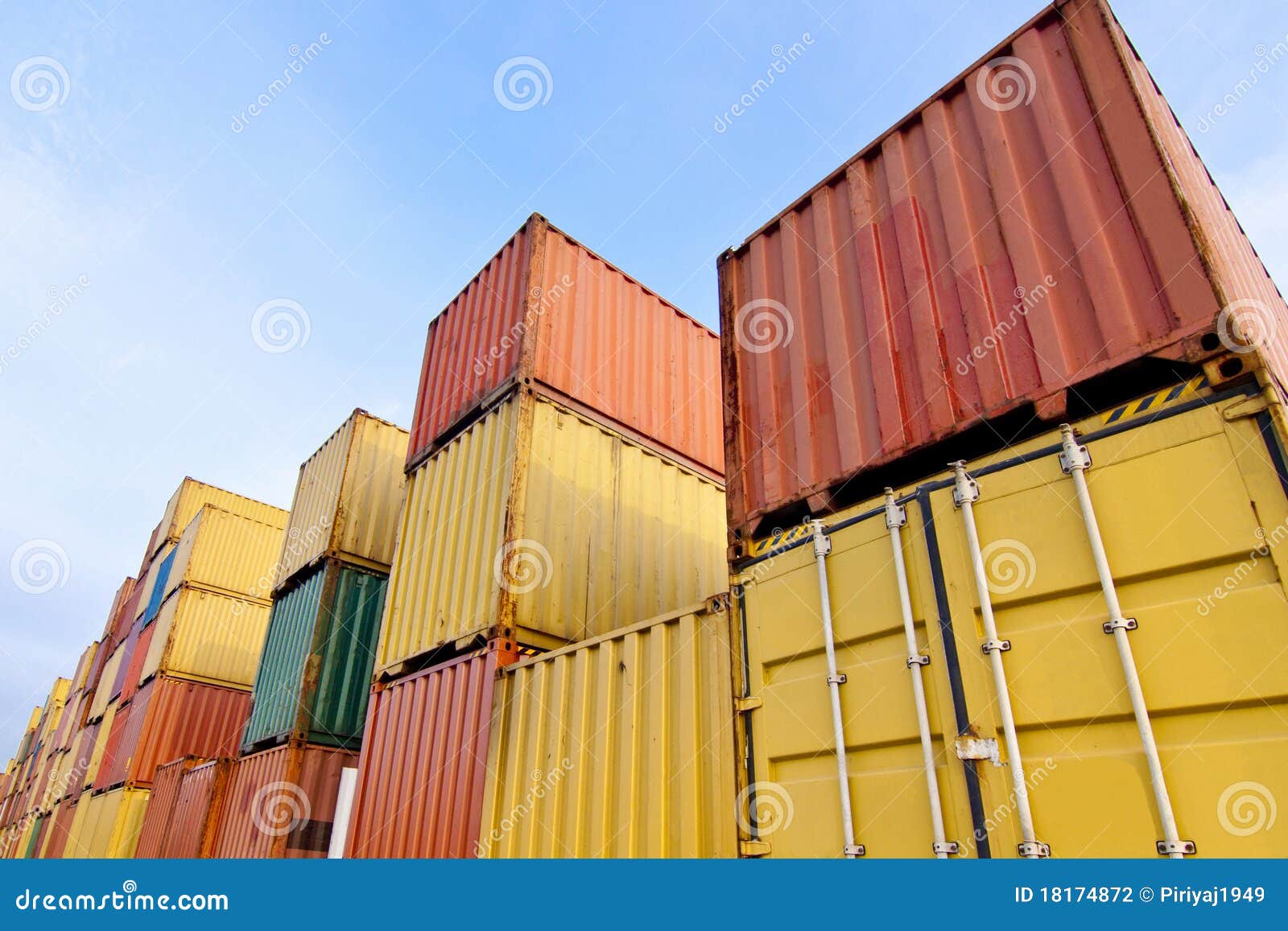 Container area stock photo. Image of logistic, stack - 18174872