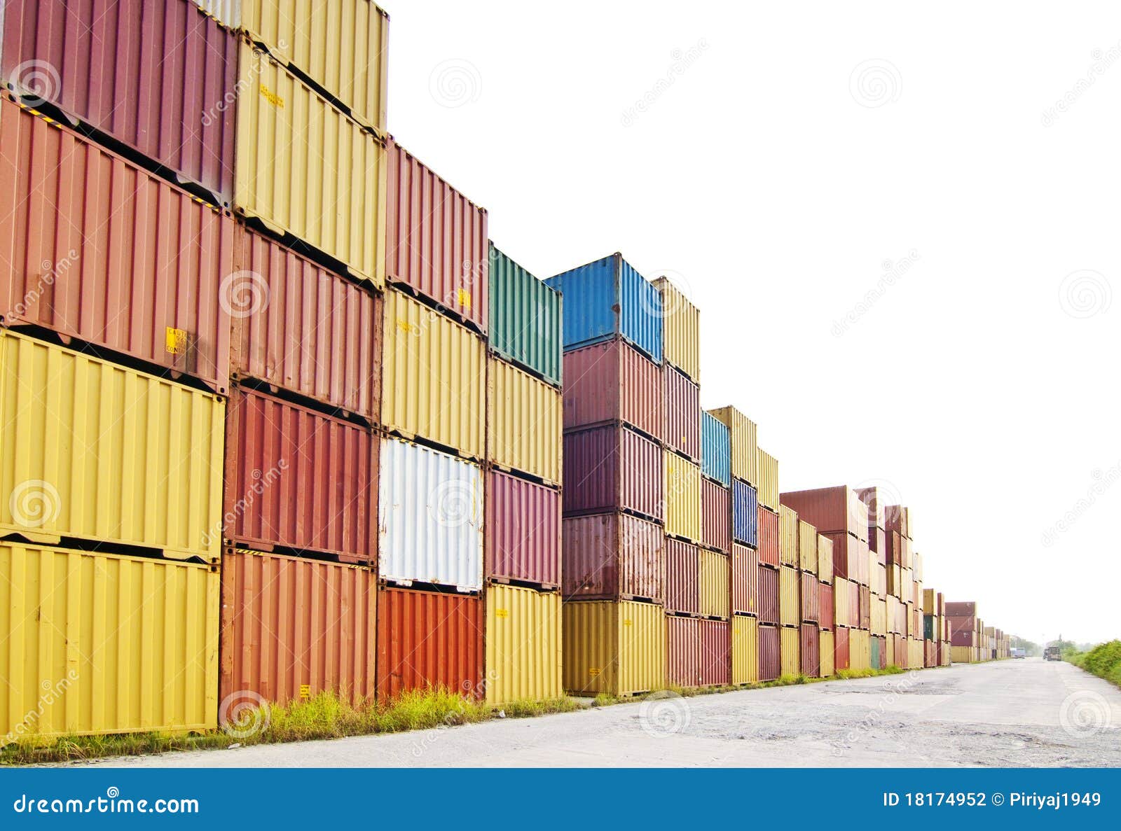 Container area stock photo. Image of maritime, large - 18174952