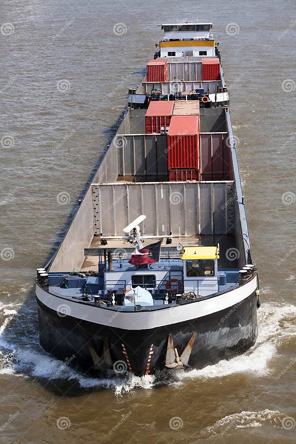 Container barge stock photo. Image of europe, nautical - 31286856