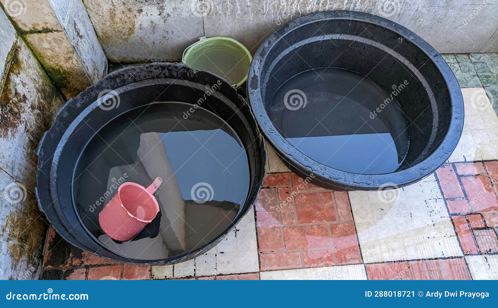 Container or Basin with Water. Stock Image - Image of basin, iron ...