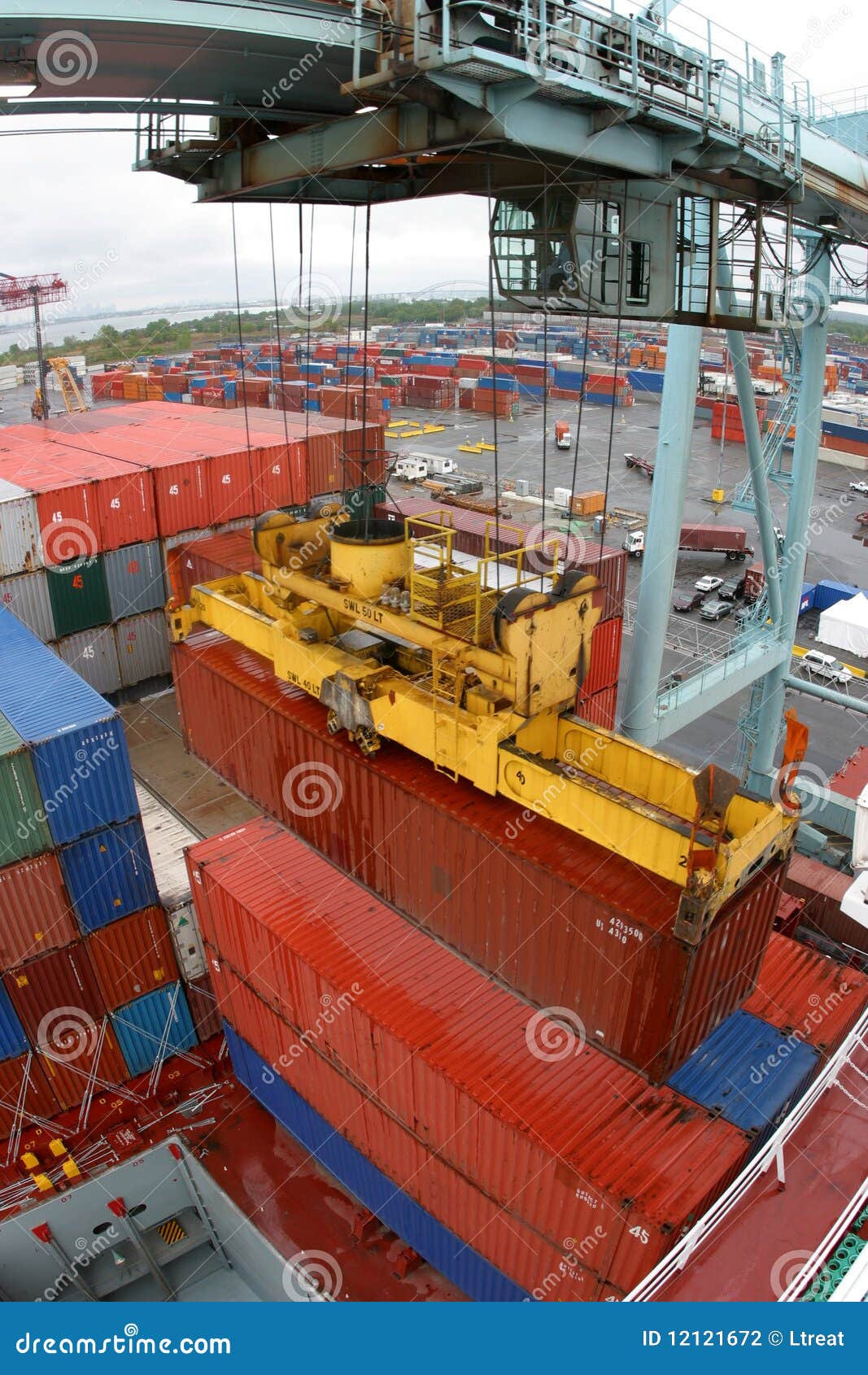 Container being loaded stock photo. Image of lift, goods - 12121672