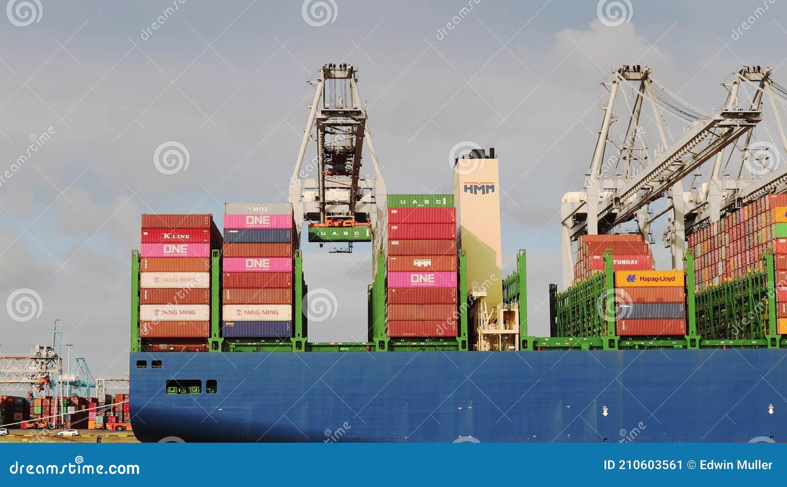 Container Being Loaded Onto Ship Stock Video - Video of logistics ...